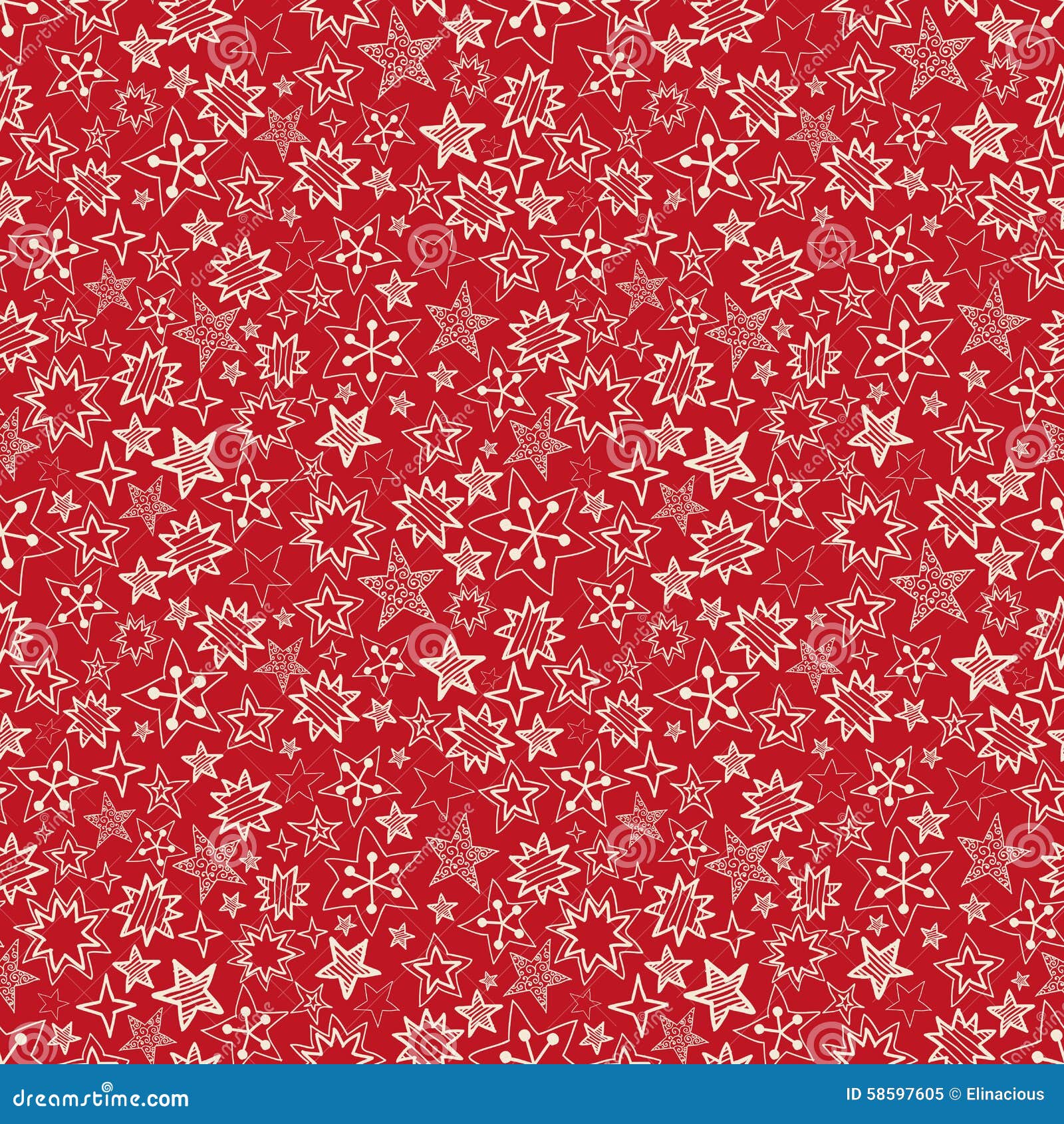 Seamless Background with Stylized Stars Stock Vector - Illustration of ...