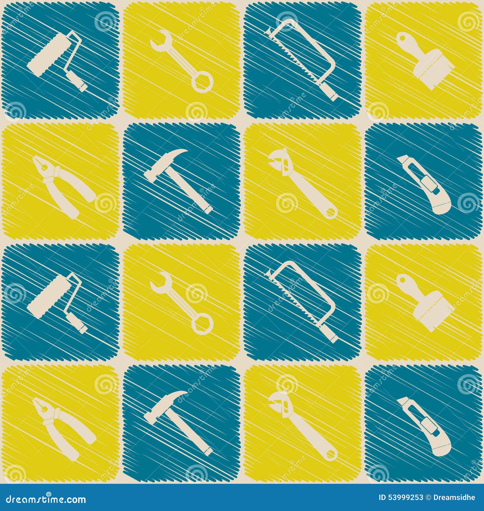 Seamless Background with Tools Related Stock Vector - Illustration of ...