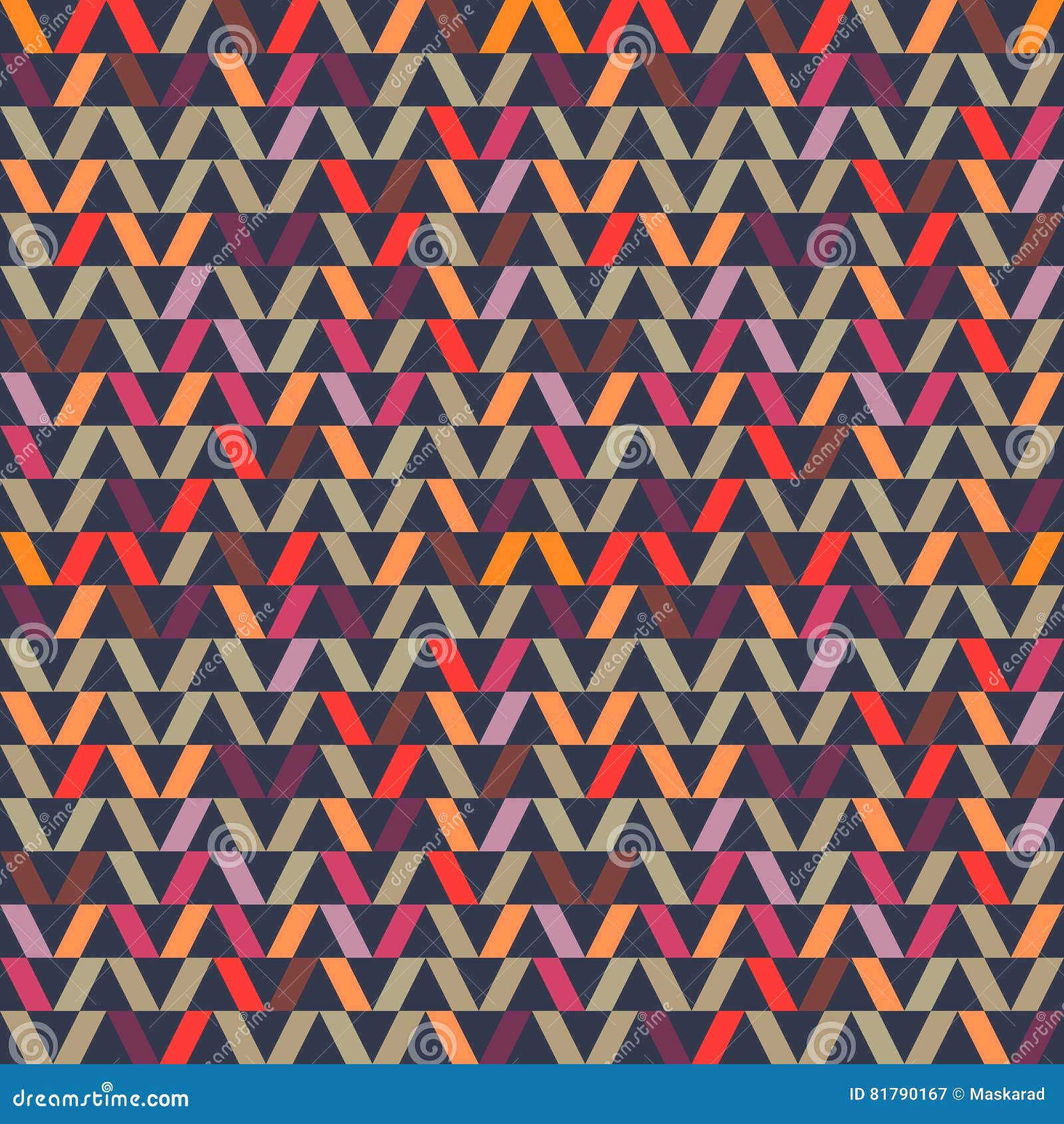 Seamless Background of Triangles. Vector. Stock Vector - Illustration ...