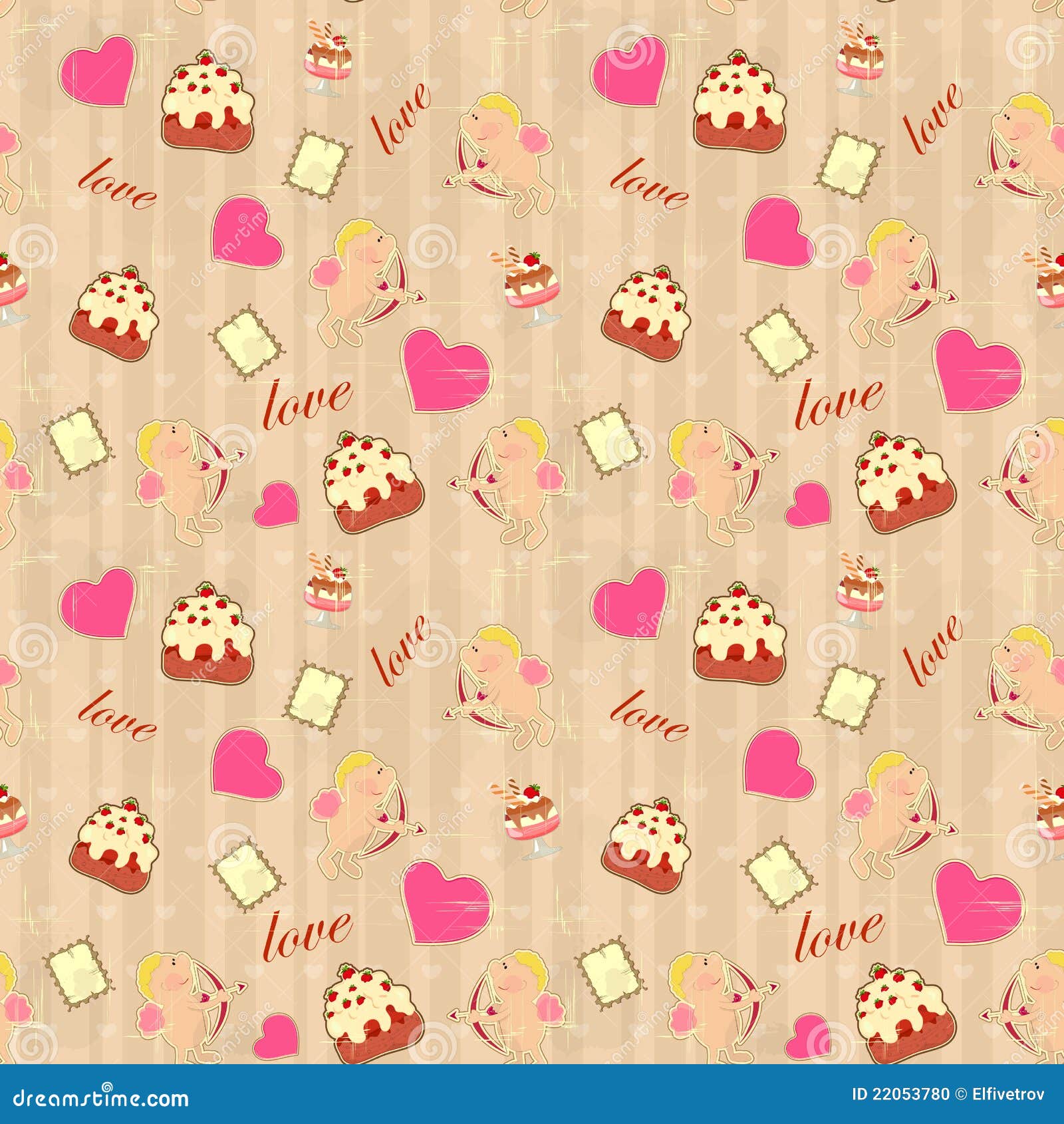 Seamless Background for Valentine S Day Stock Vector - Illustration of ...