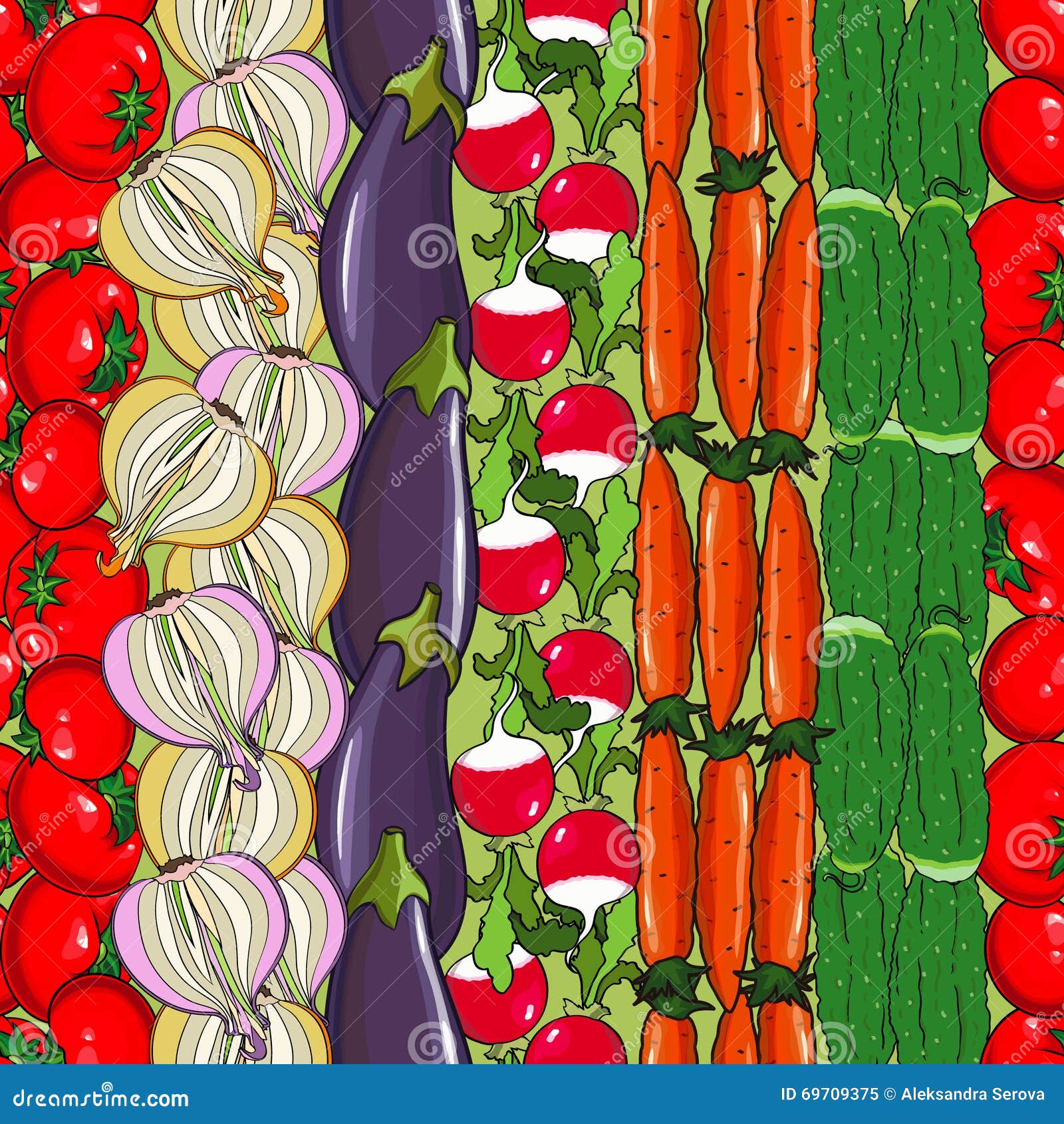 Seamless Background with Vegetables Stock Vector - Illustration of ...