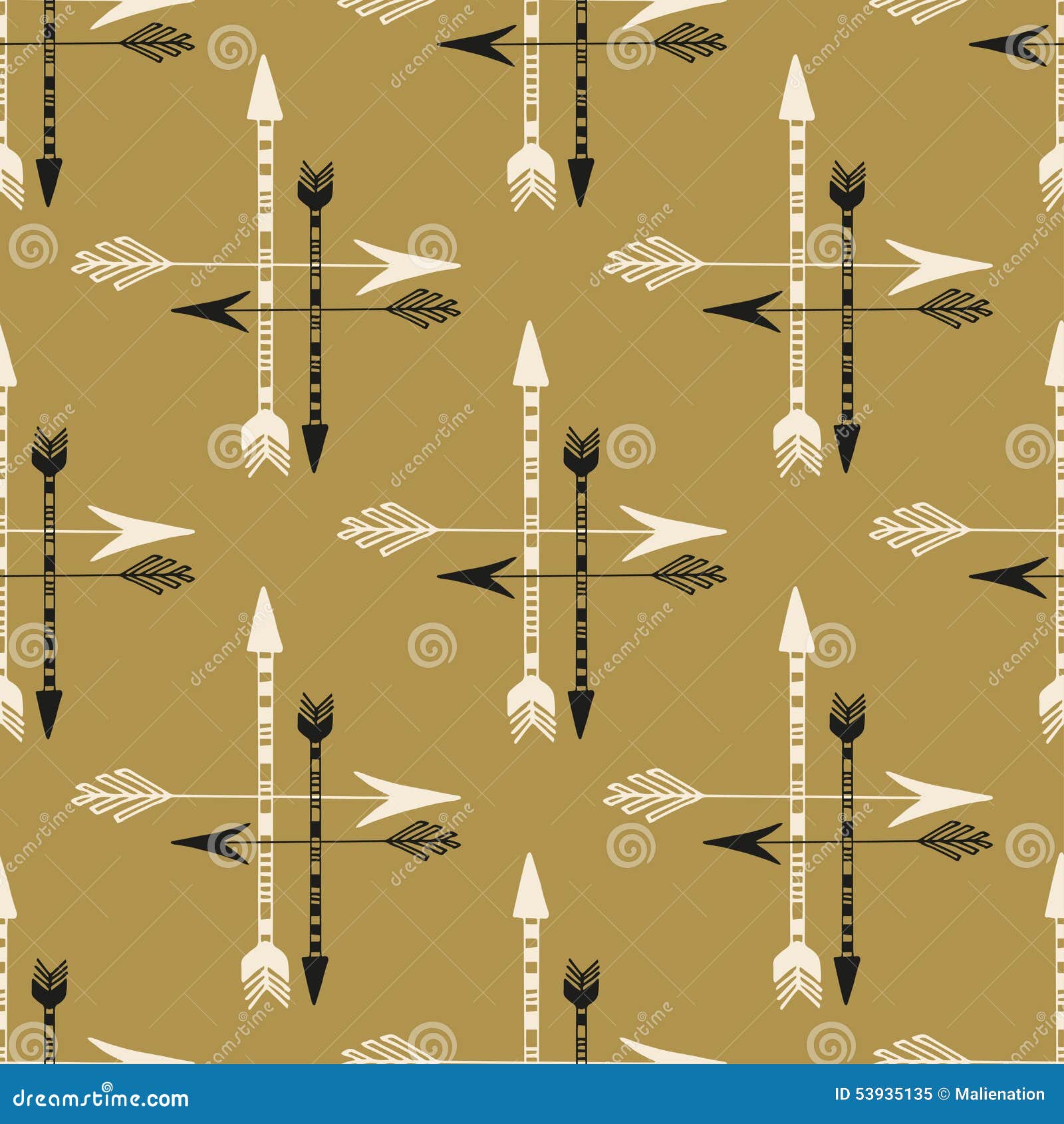 Seamless Background of Vintage Arrows Stock Vector - Illustration of ...