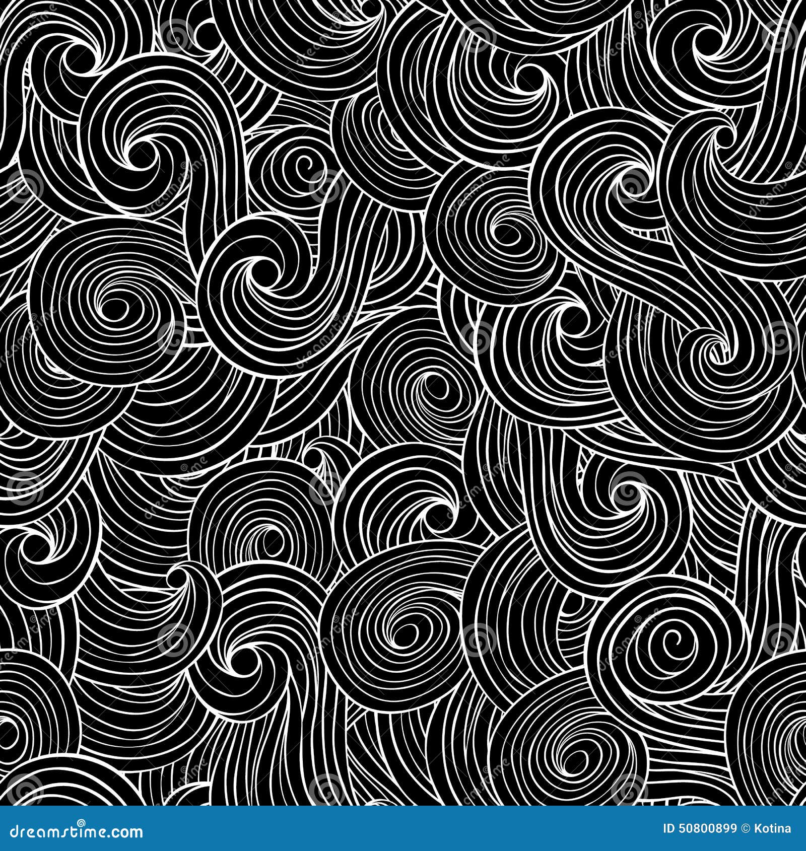 Seamless Background, Waves Clouds Pattern. Stock Vector - Illustration ...