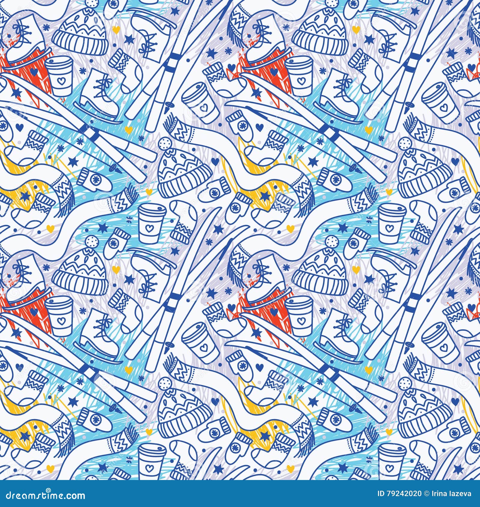 Seamless Background for Winter Games and Sports Stock Vector ...