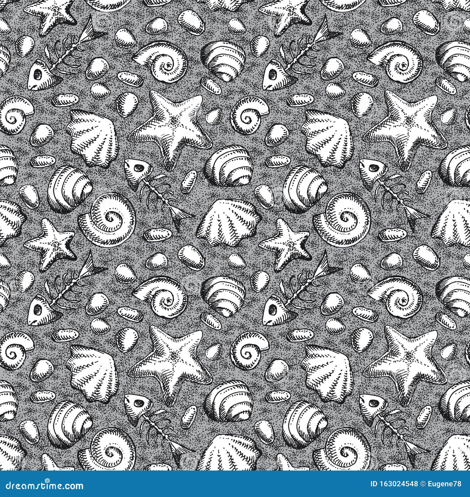 Endless Background. the Bottom of the Ancient Sea. Stock Vector ...