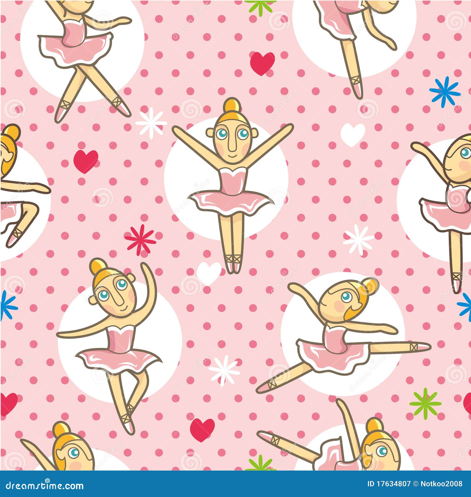 Seamless Ballet pattern stock vector. Illustration of jump - 17634807