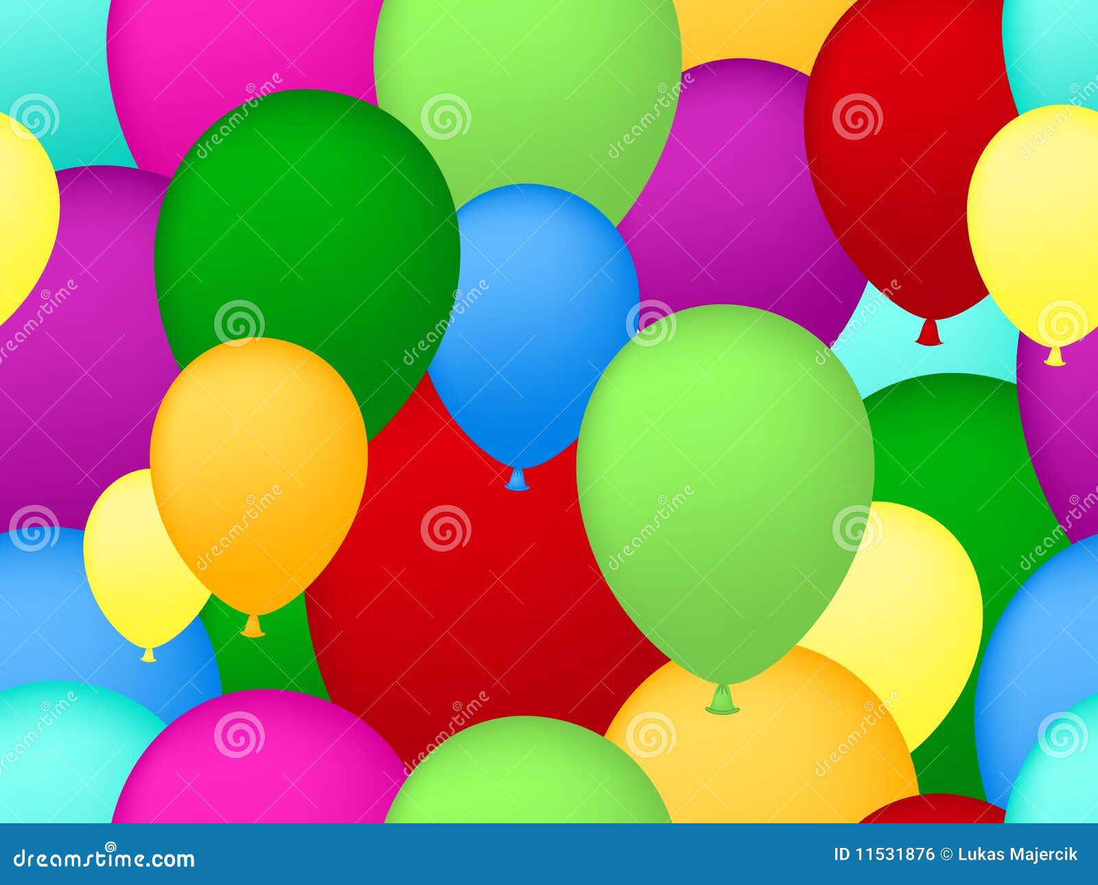 Seamless Balloons Background Stock Vector - Illustration of birthday ...
