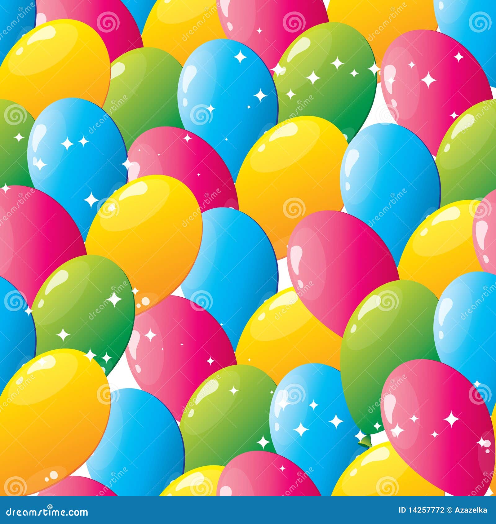 Seamless balloons pattern stock vector. Illustration of cyclic - 14257772