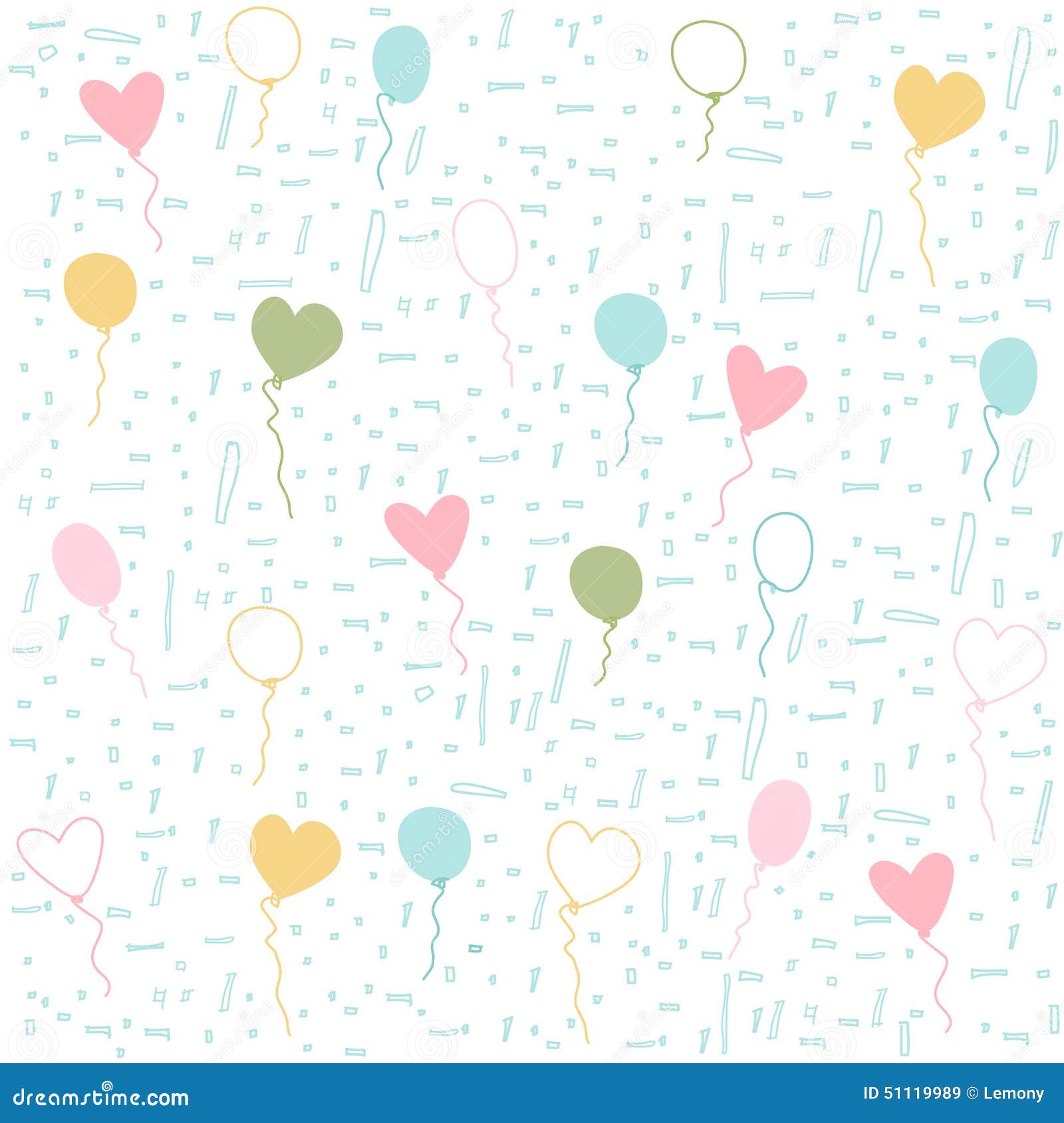 Seamless Balloons Pattern, Wallpaper Stock Vector - Illustration of ...