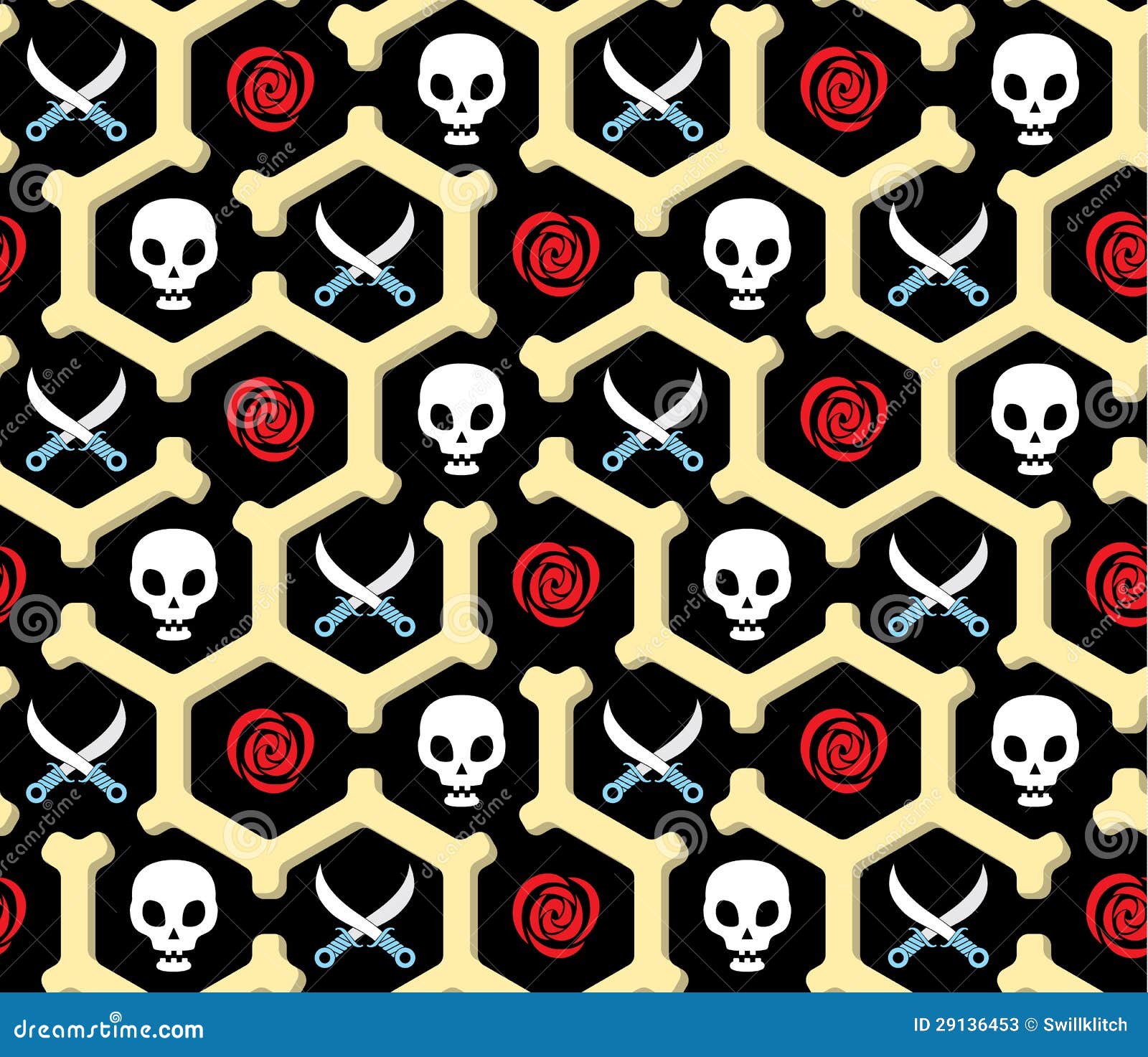 Seamless Bandit Theme Pattern Stock Vector - Illustration of crime ...