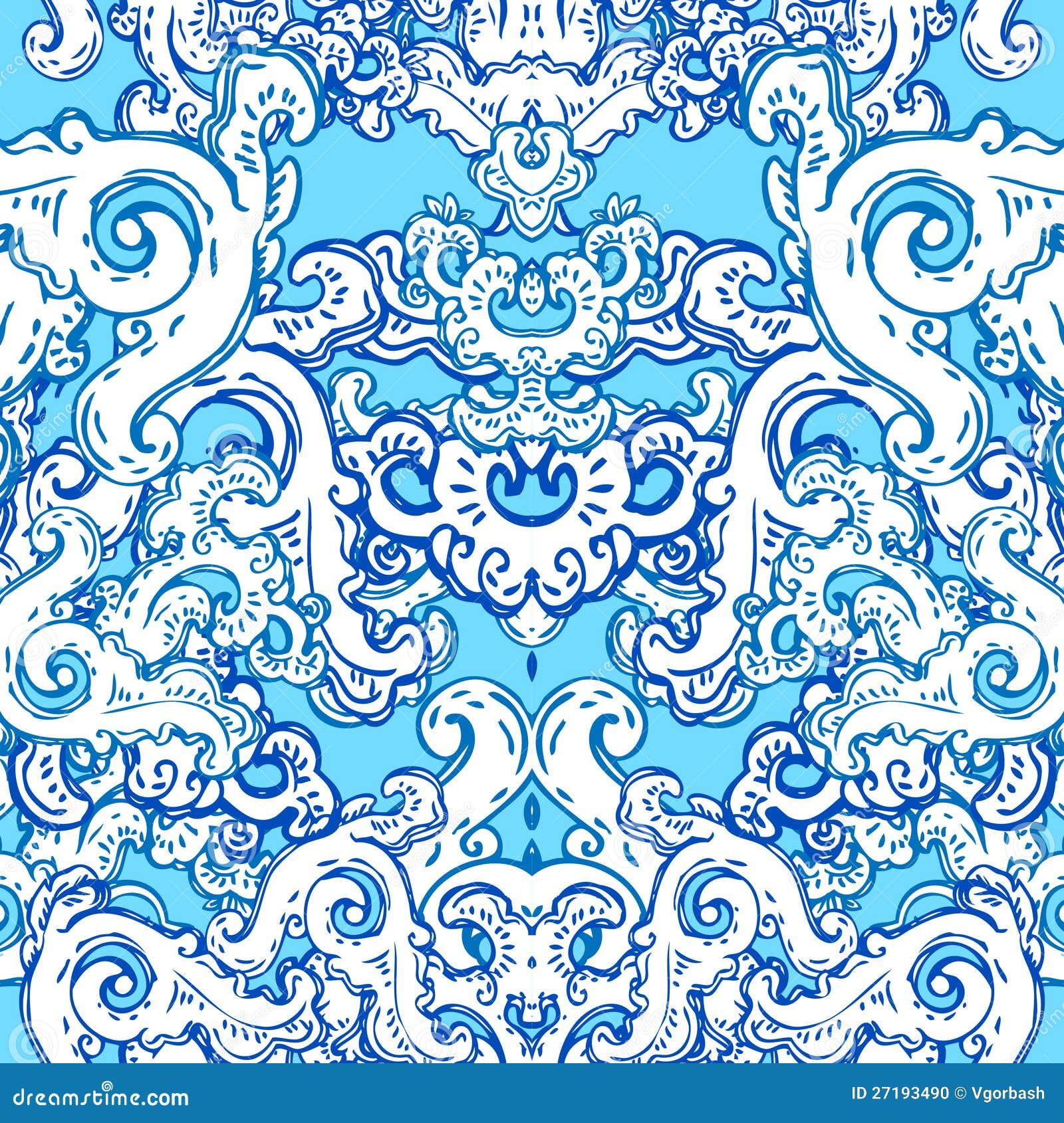 Seamless Baroque Pattern Stock Photo - Image: 27193490