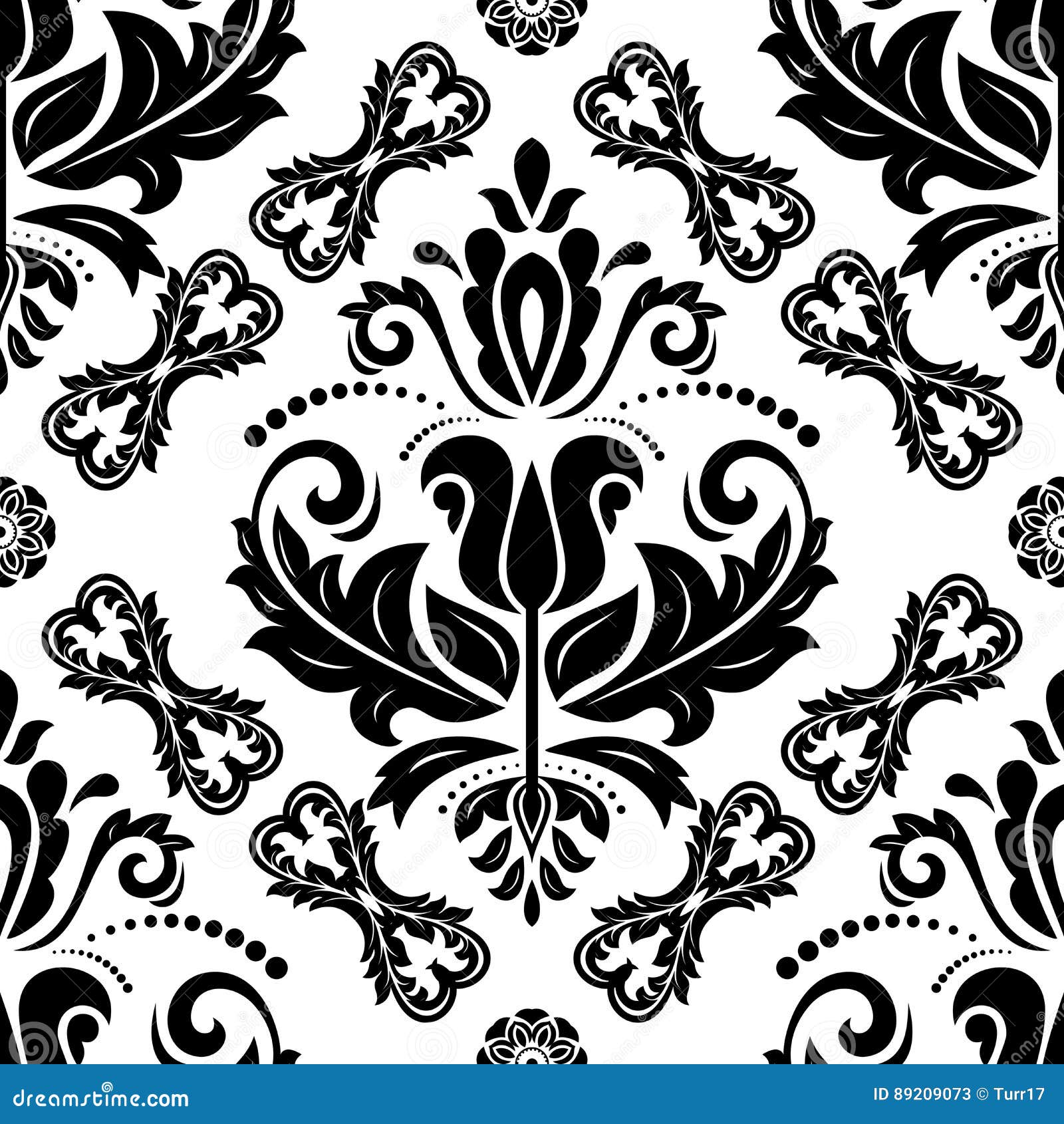 Seamless Baroque Pattern stock illustration. Illustration of backdrop ...