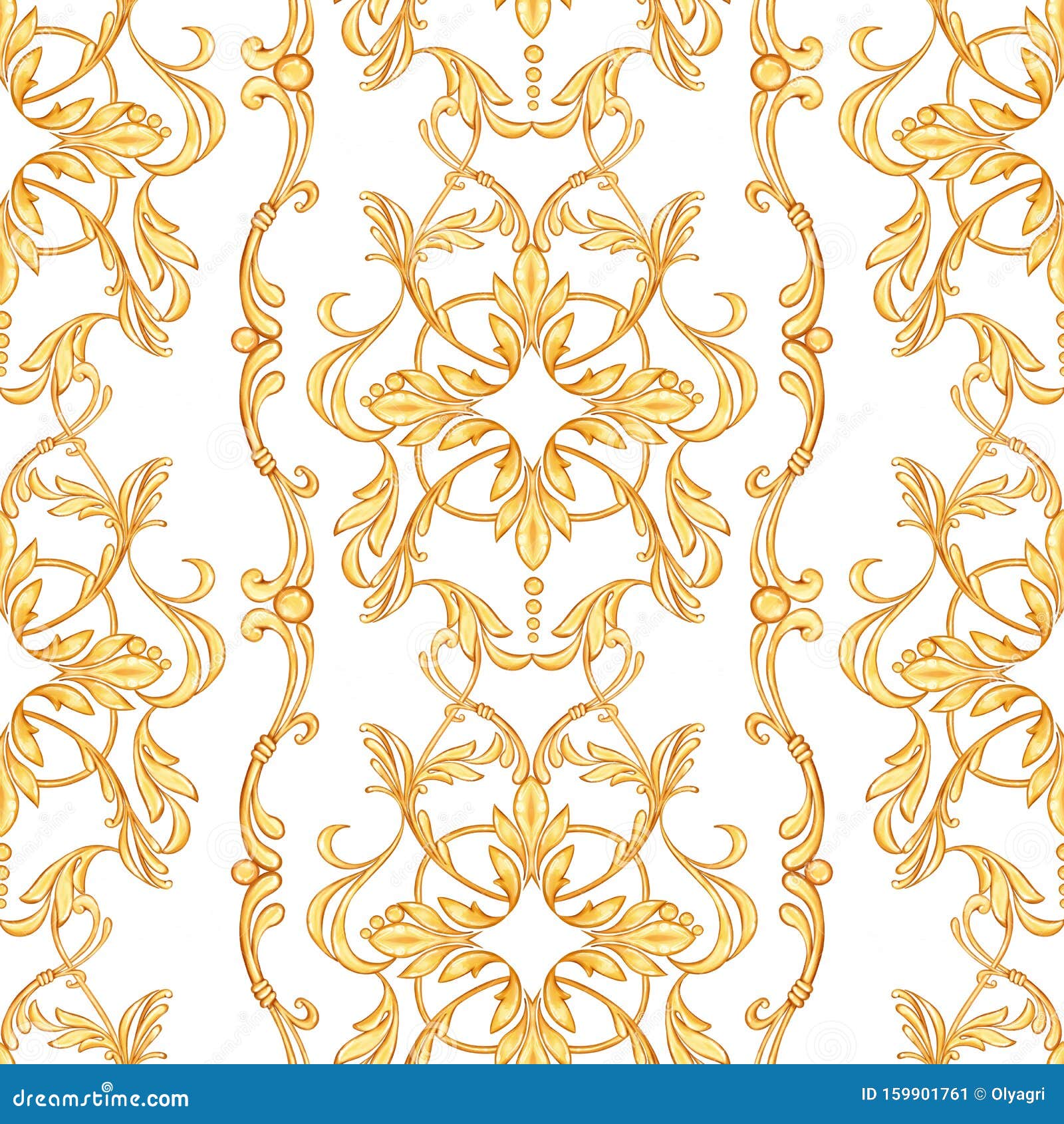 Seamless baroque pattern stock illustration. Illustration of luxury ...