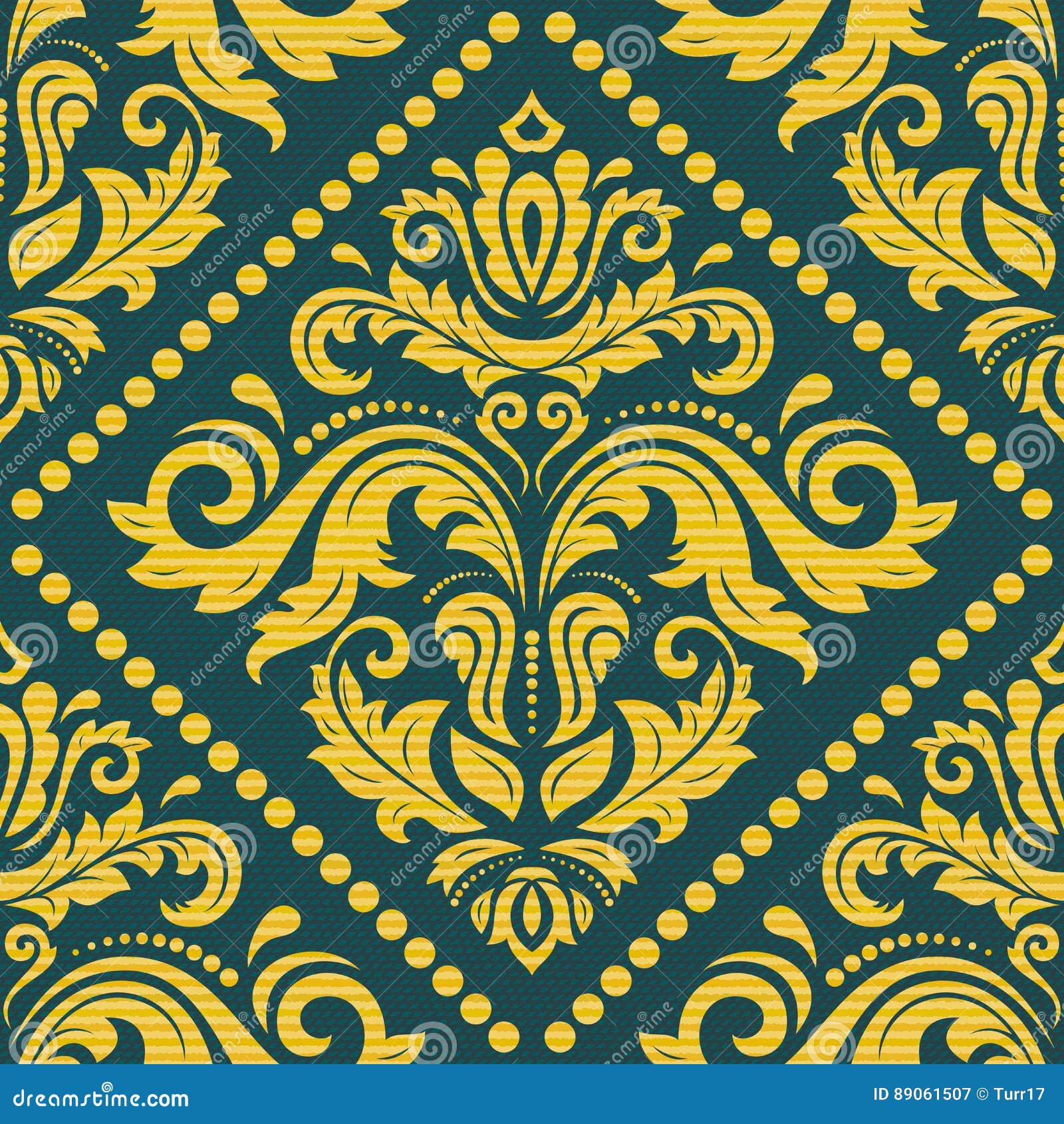 Seamless Baroque Pattern stock illustration. Illustration of oriental ...