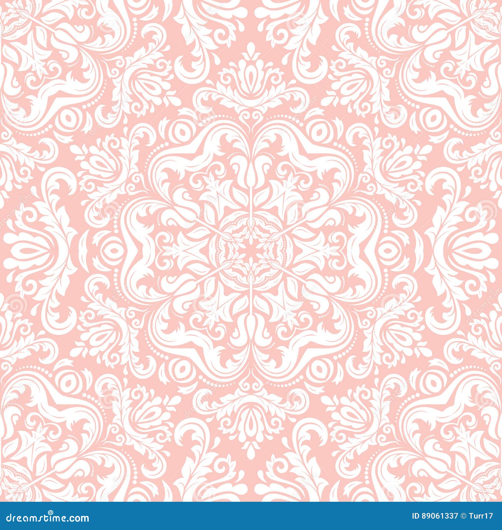 Seamless Baroque Pattern stock illustration. Illustration of light ...