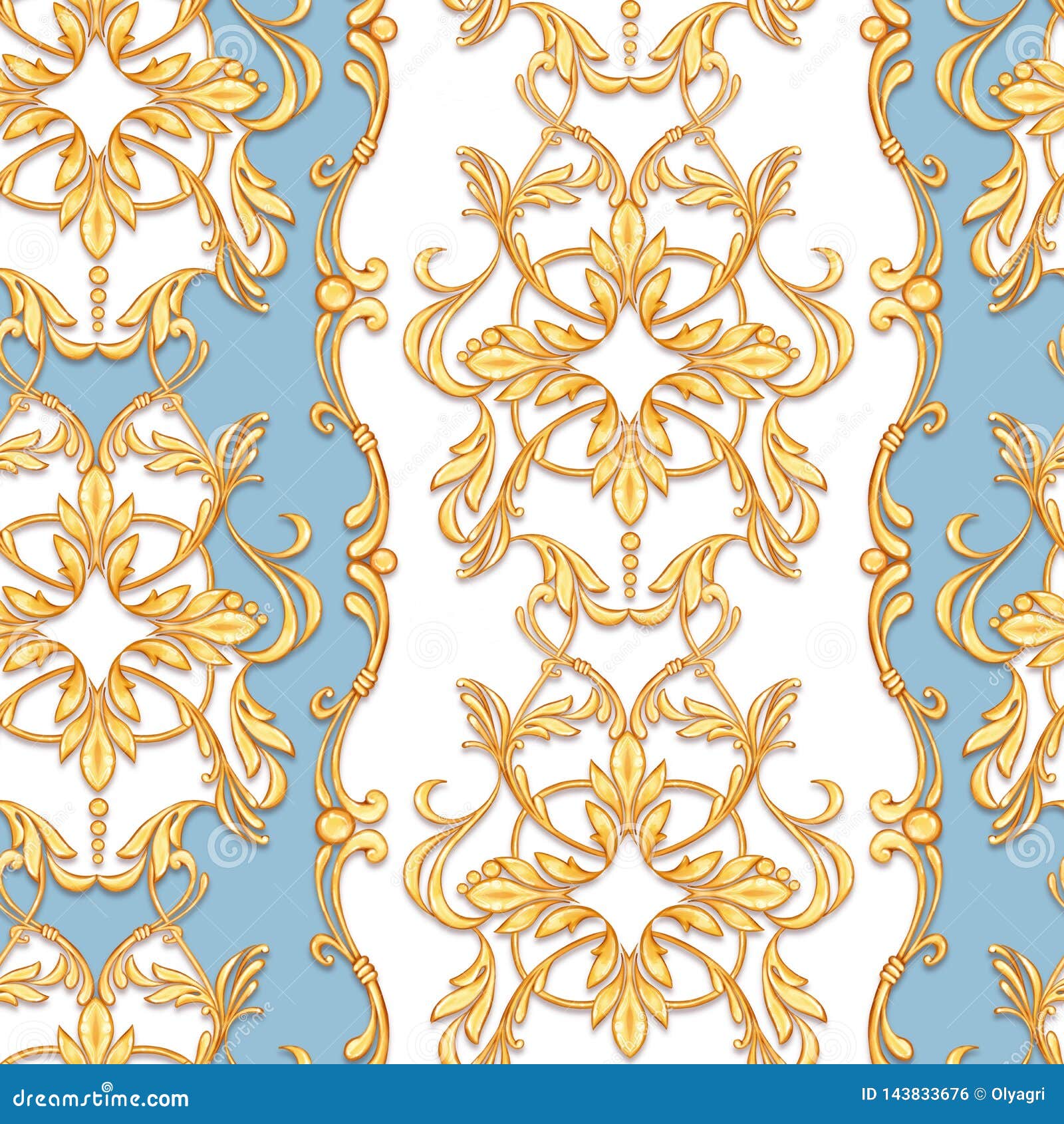 Seamless baroque pattern stock illustration. Illustration of abstract ...