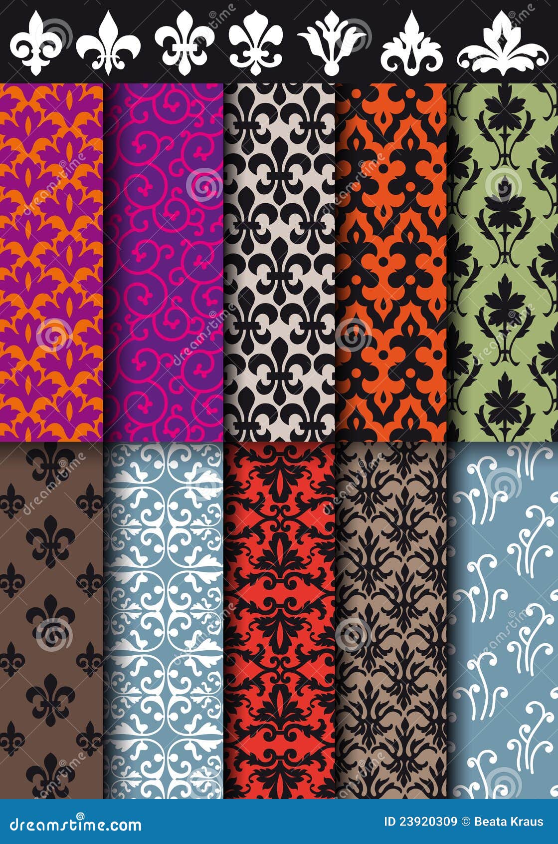 Seamless Baroque Patterns Stock Illustrations – 5,487 Seamless Baroque ...