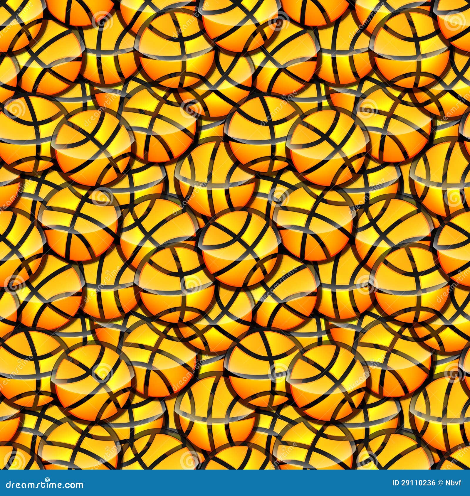 Seamless Basketball Glossy Orange Ball Sticker Texture Stock ...