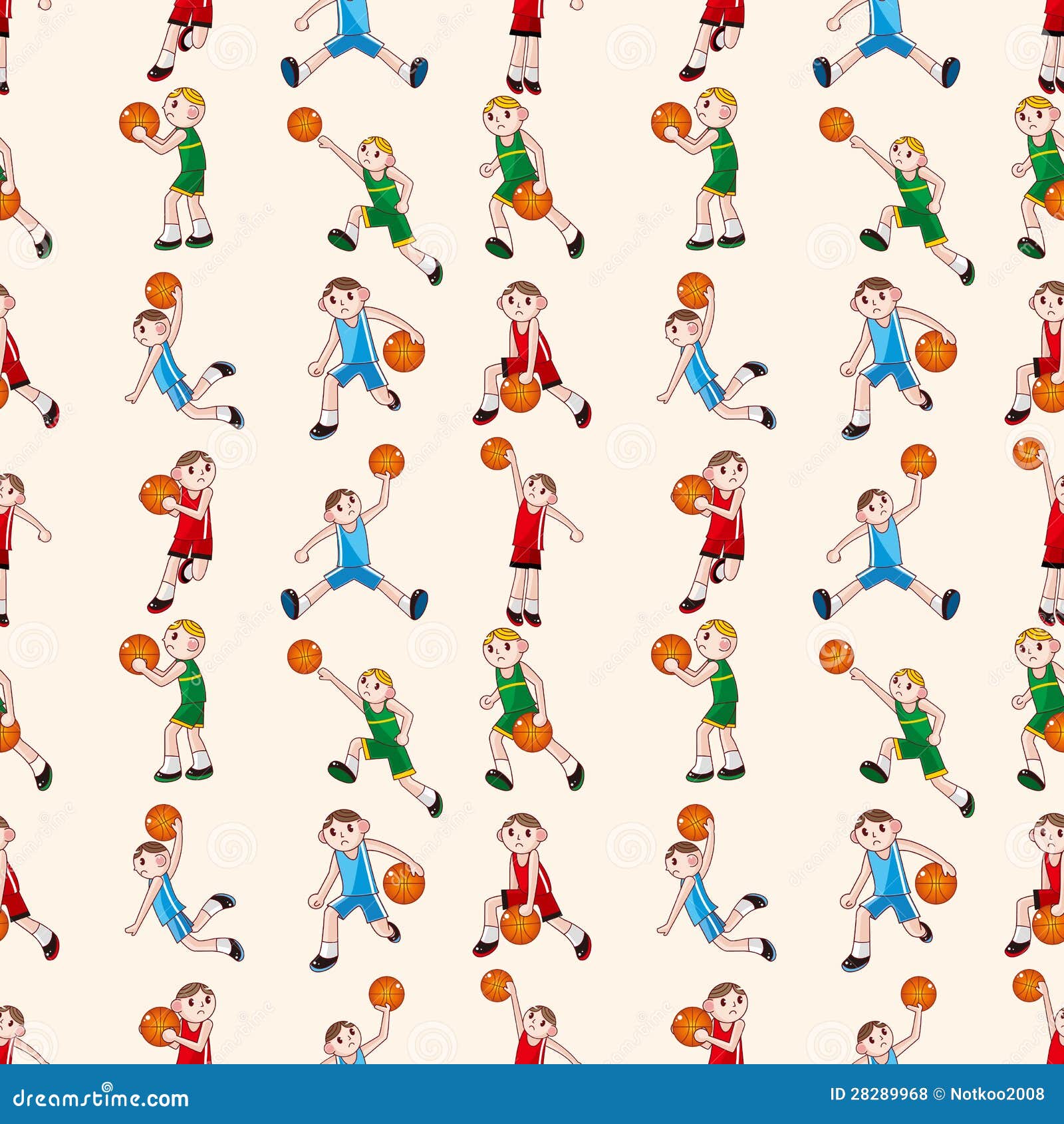 Seamless Basketball Pattern Stock Vector - Illustration of basket, ball ...