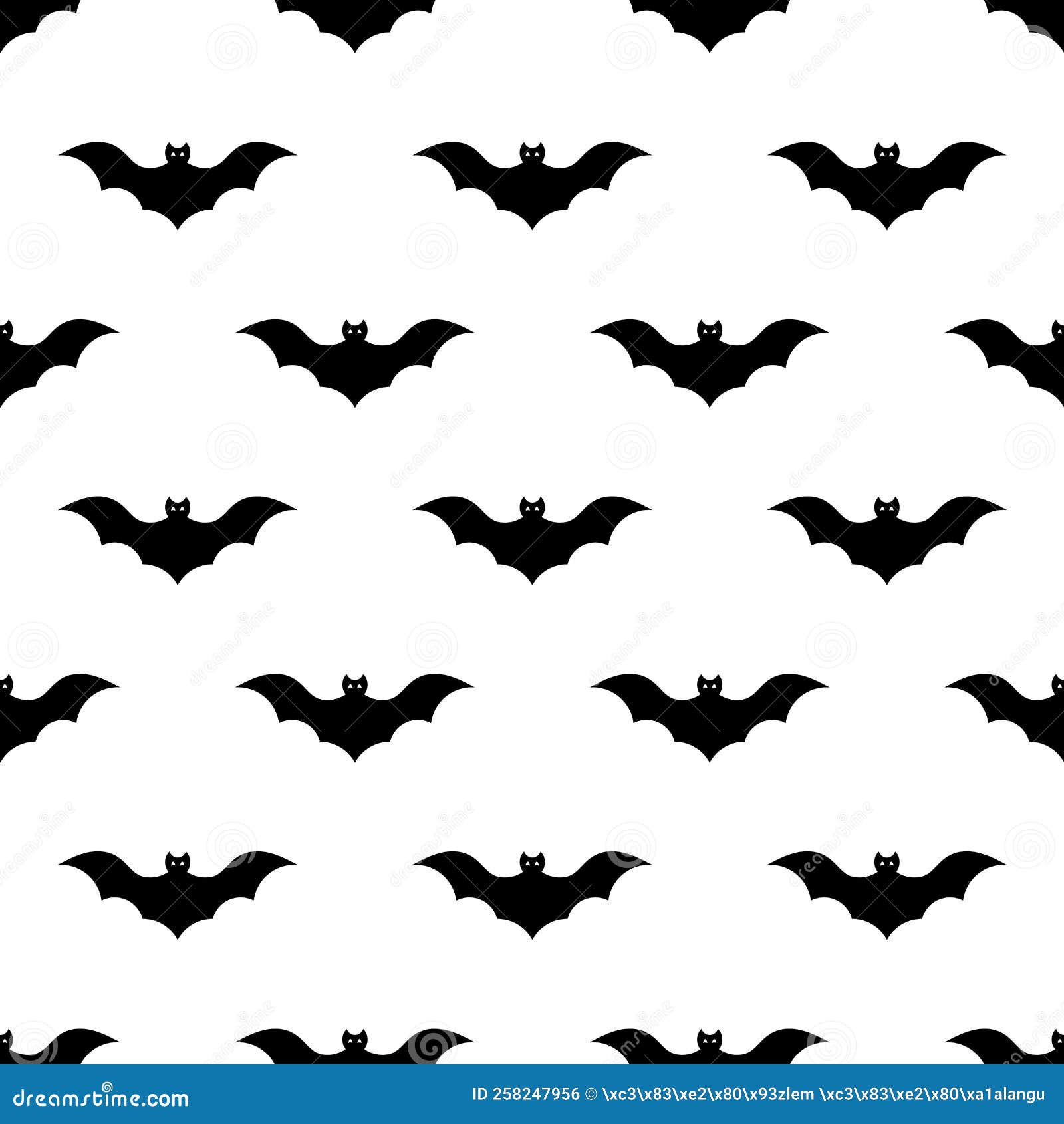 Seamless Bat Pattern and Background Vector Illustration Stock Vector ...