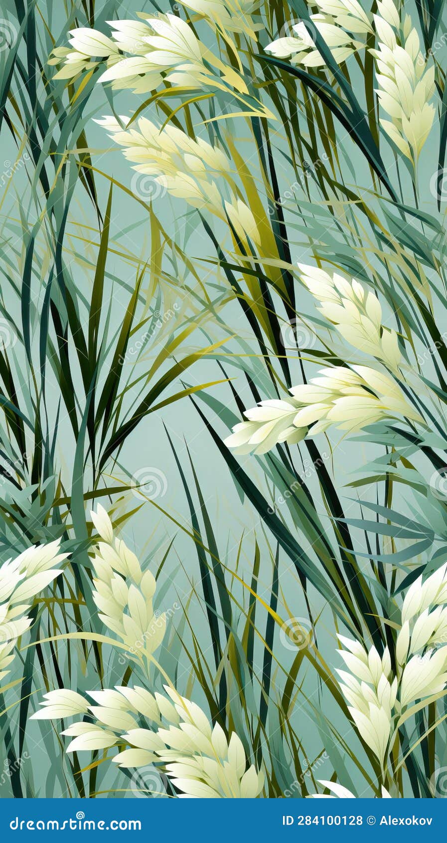 Seamless Beach Grass Clip Art Ai Generated Stock Illustration Illustration Of Ocean