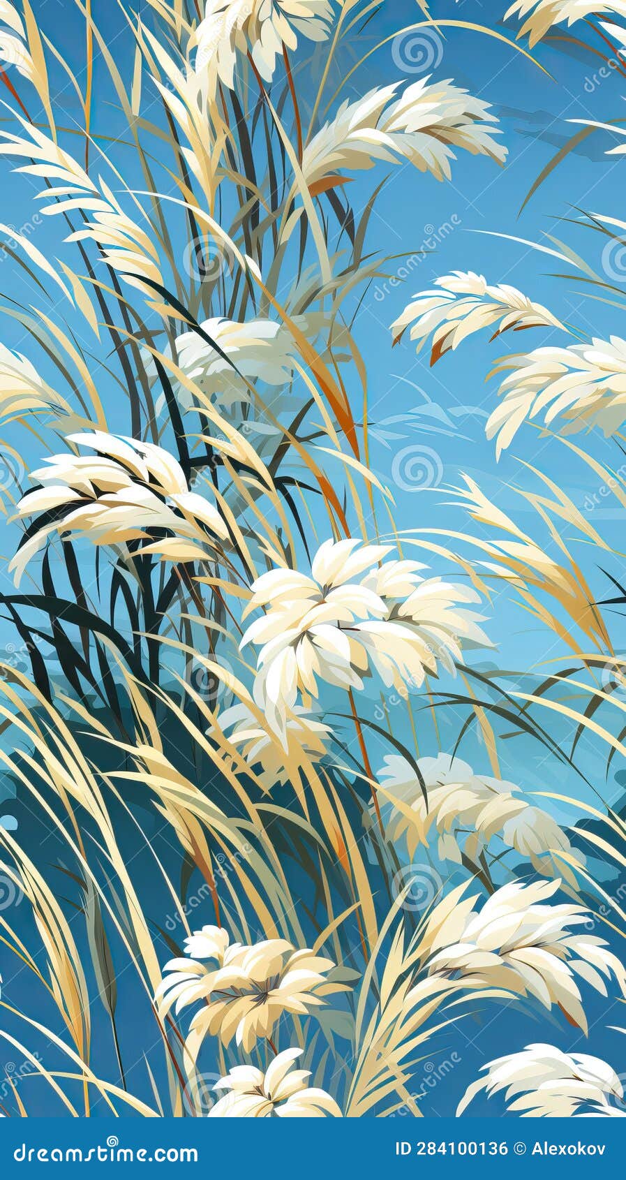 Seamless Beach Grass Clip Art AI Generated Stock Illustration ...