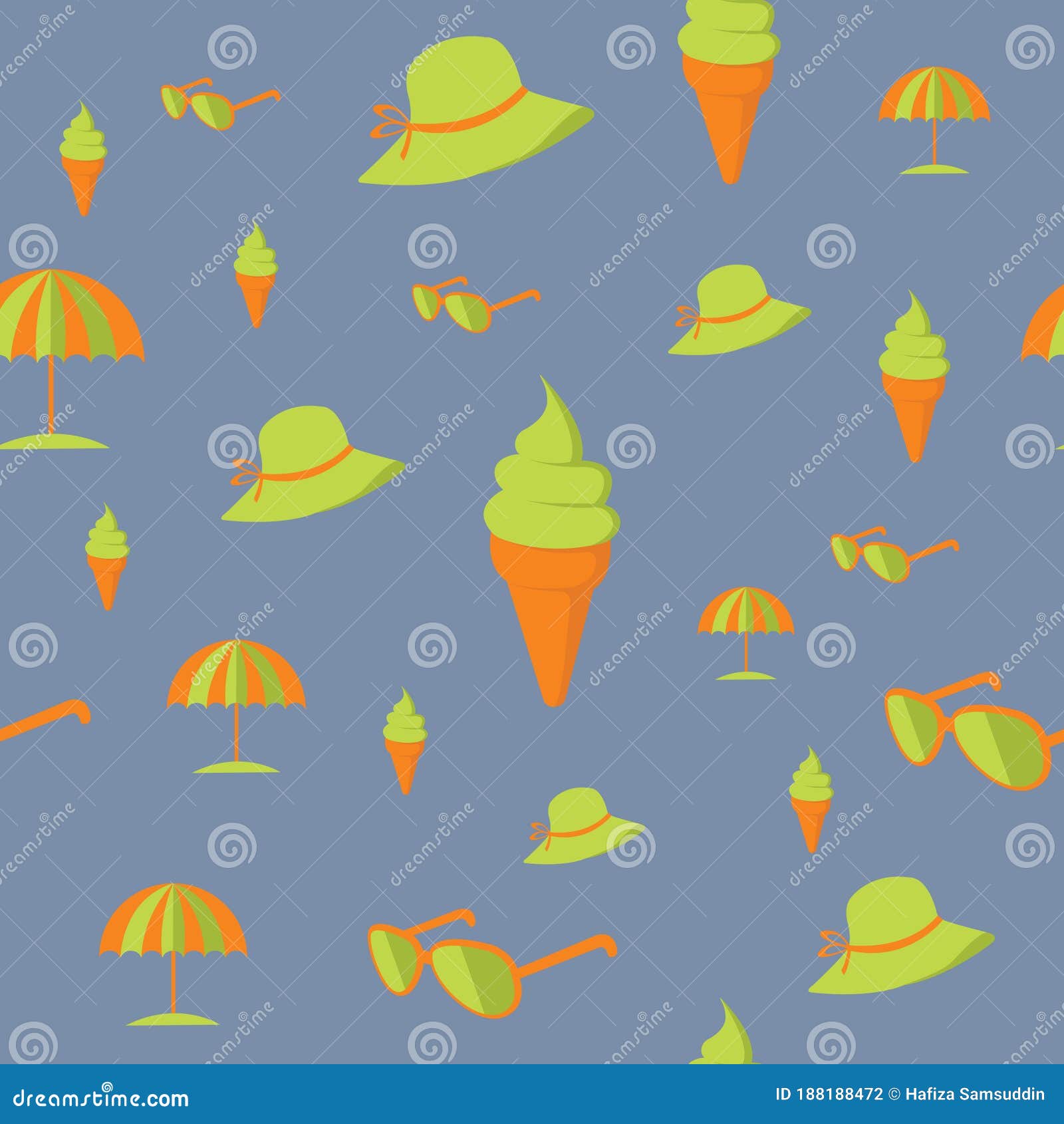 Seamless Beach Pattern Background. Vector Illustration Decorative ...