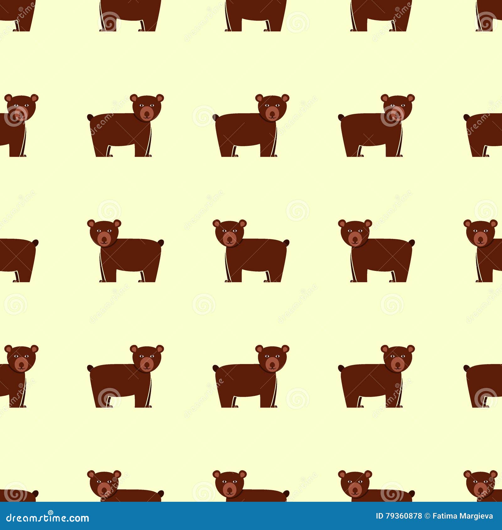 Seamless bear pattern stock vector. Illustration of fabric - 79360878