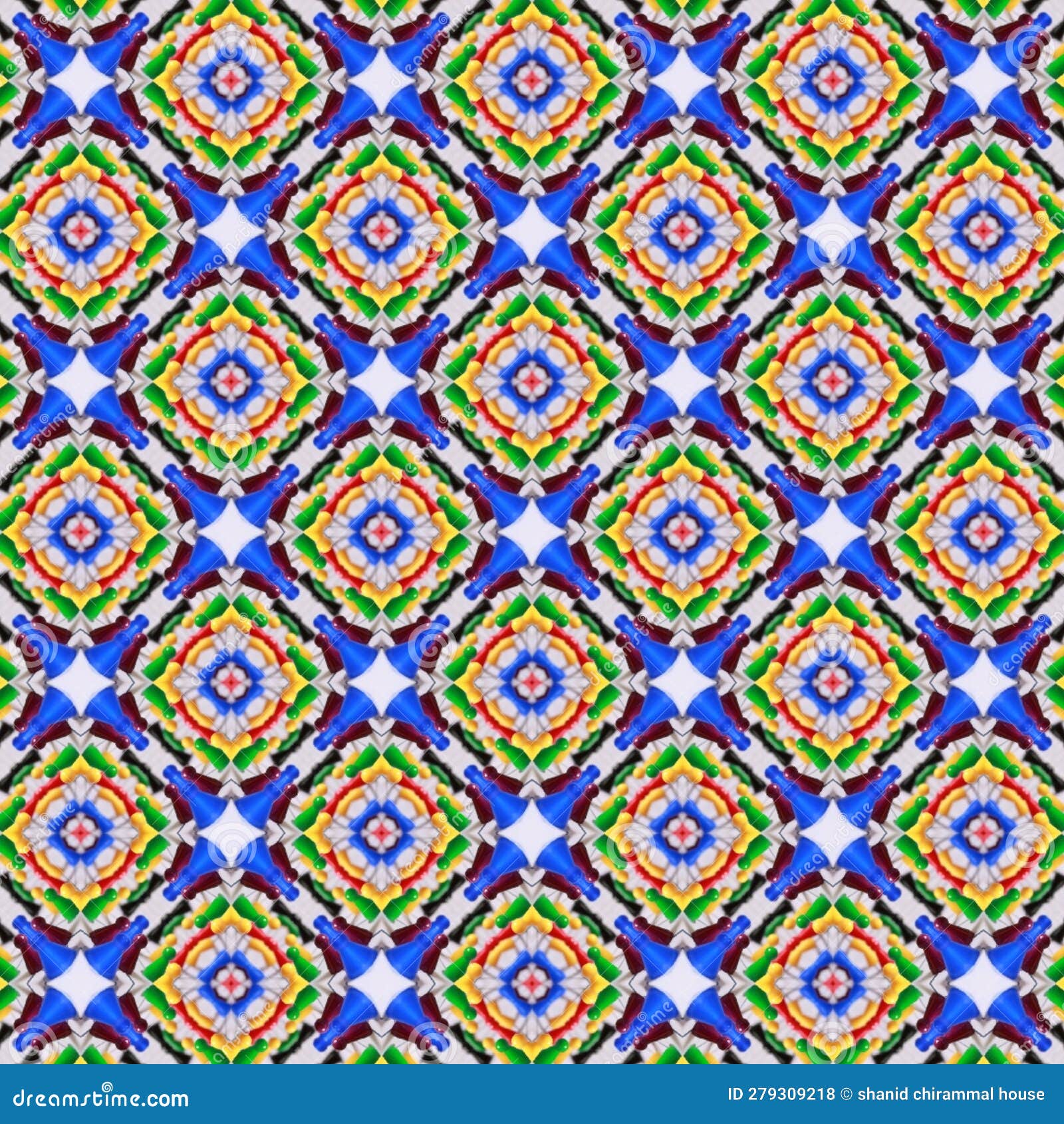 Seamless Multicoloured Creative Pattern Design Printable Model Stock ...