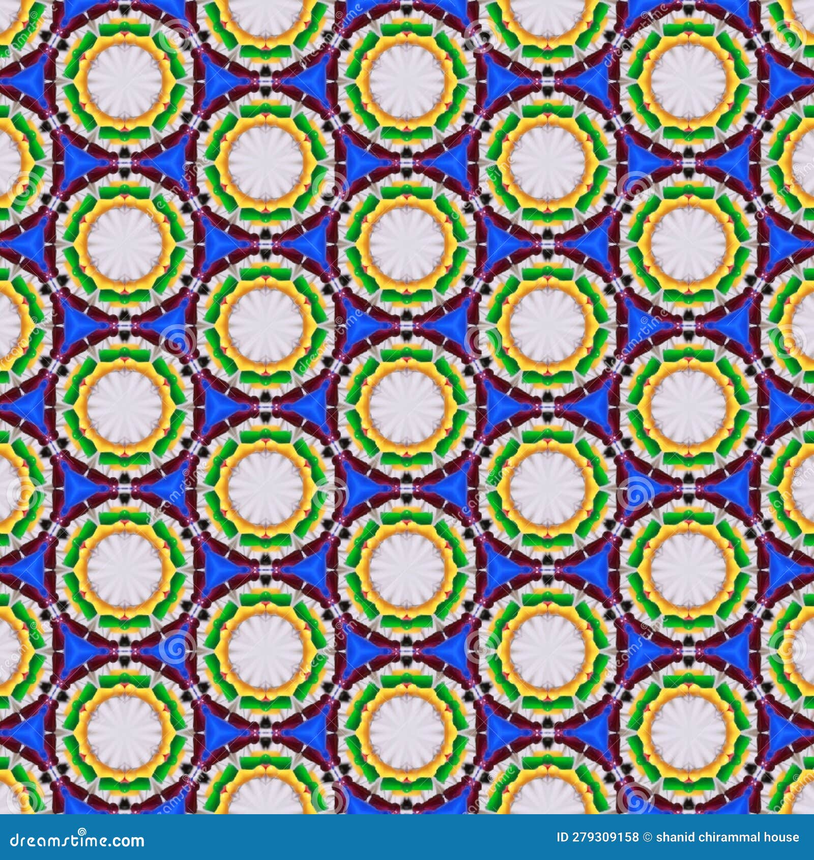 Seamless Multicoloured Creative Pattern Design Printable Model Stock ...