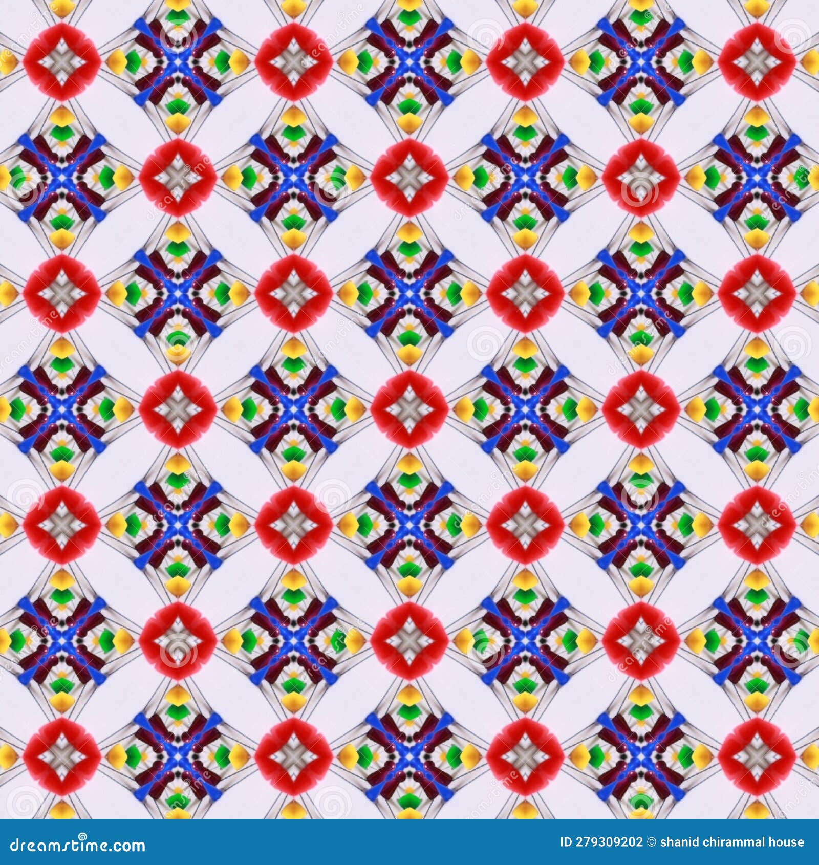 Seamless Multicoloured Creative Pattern Design Printable Model Stock ...