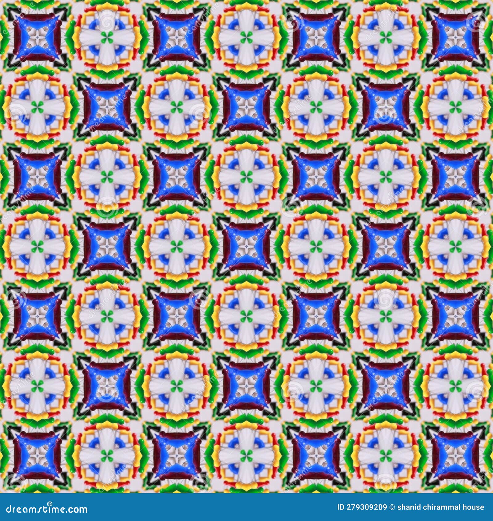 Seamless Multicoloured Creative Pattern Design Printable Model Stock ...