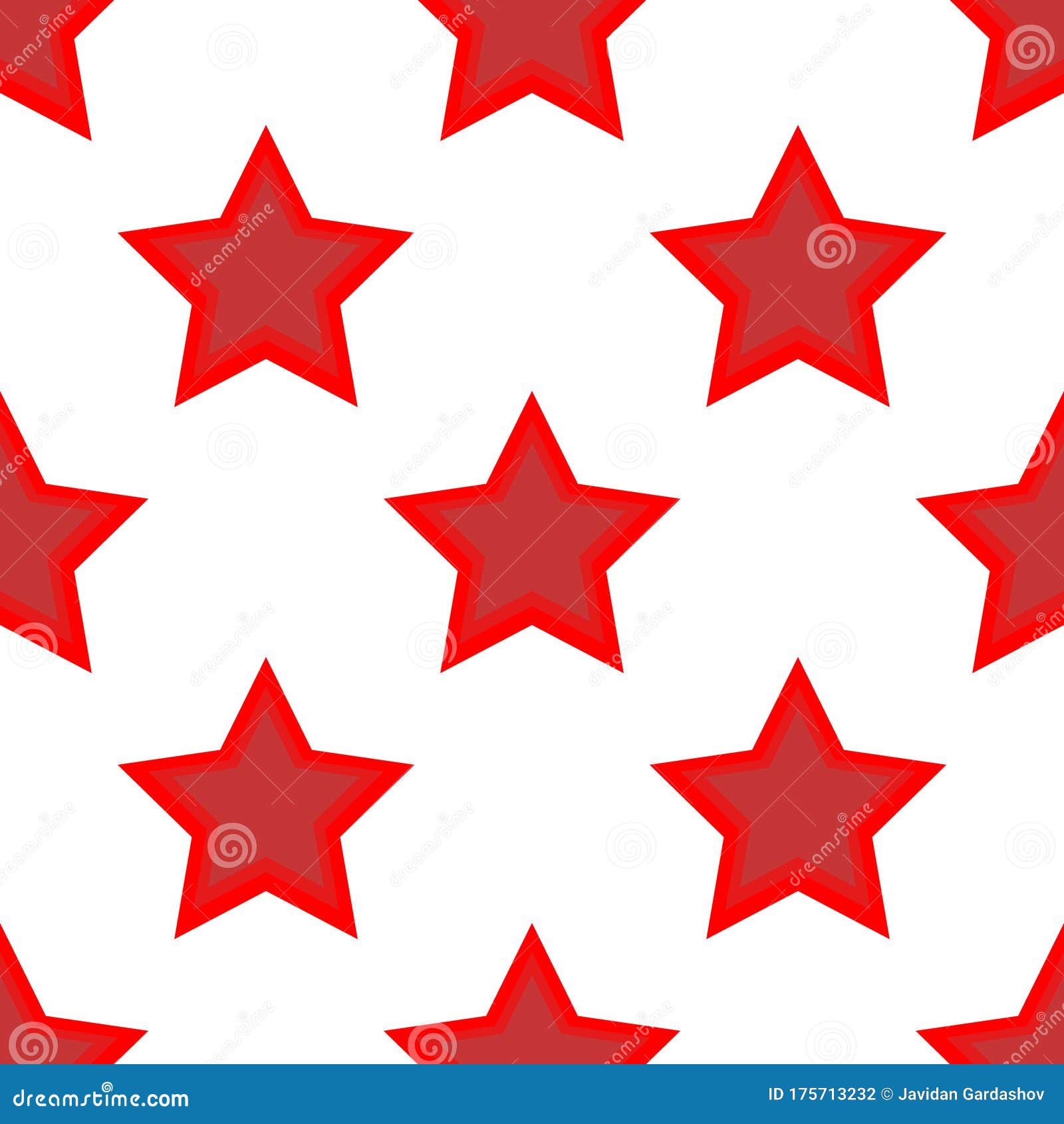 Seamless Beautiful Drawing. 3d Red Neon Stars on a Black Background ...