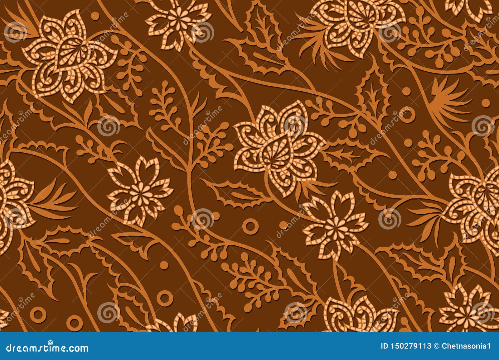 Seamless Beautiful Floral Allover Pattern Stock Illustration ...