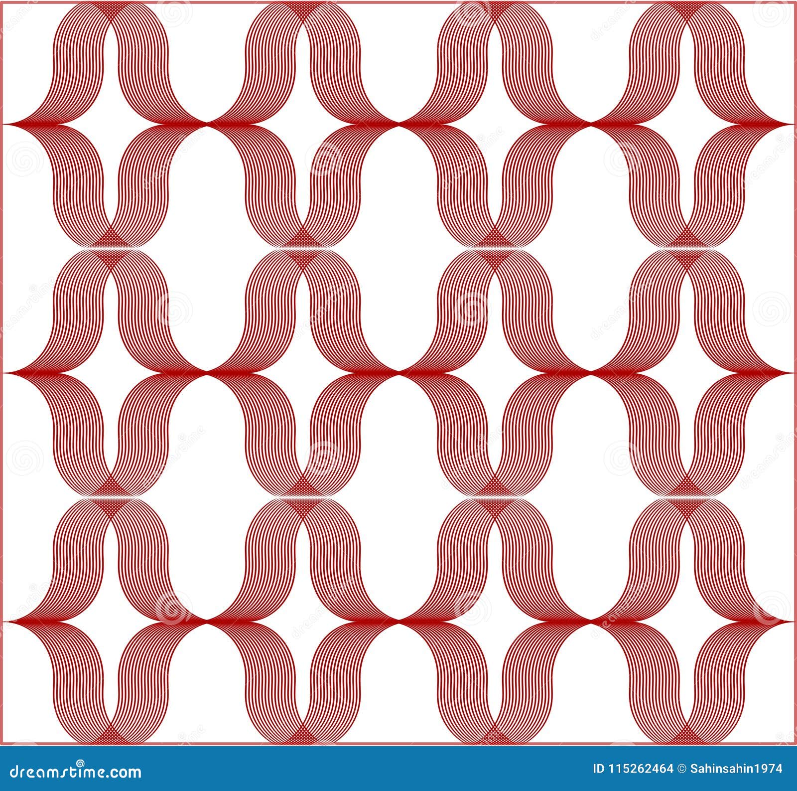 Seamless Red and White Pattern Background Vector Illustration Stock ...