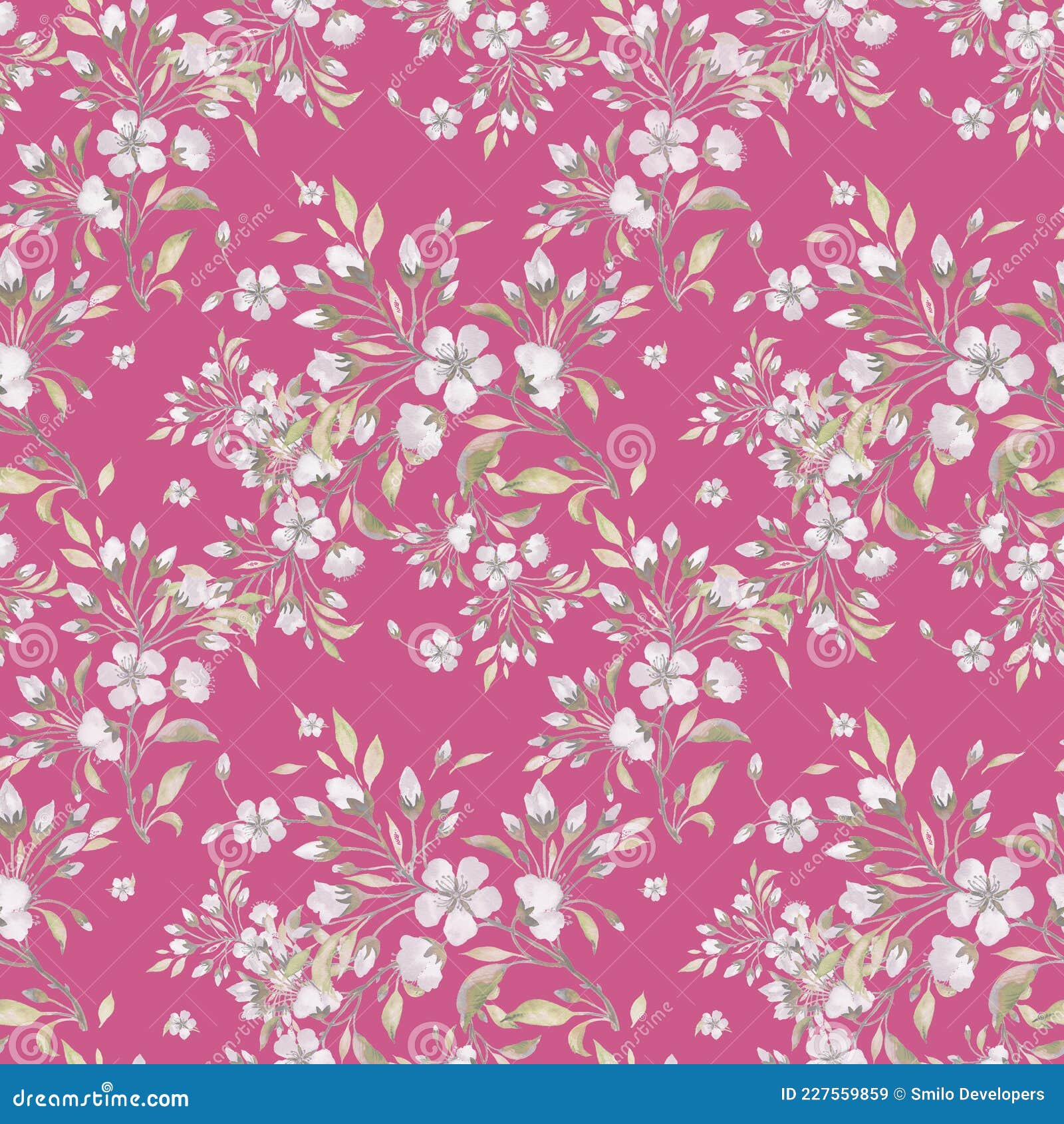 Seamless Beautiful Vintage Floral Pattern With Abstract Digital Floral