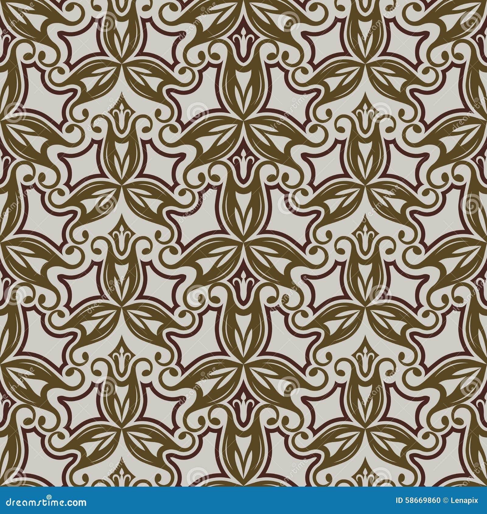 Seamless Beige and Brown Pattern Stock Vector - Illustration of light ...
