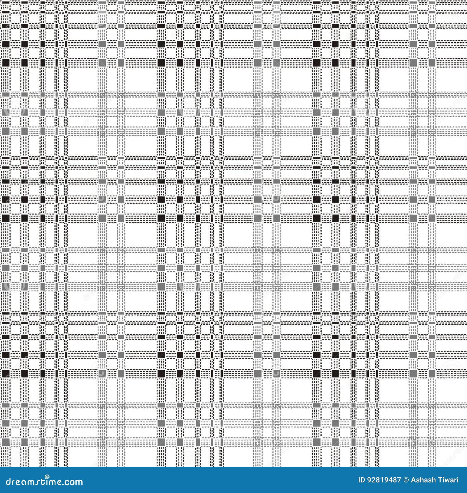 Seamless Beige Checked Pattern Set Stock Vector - Illustration of ...