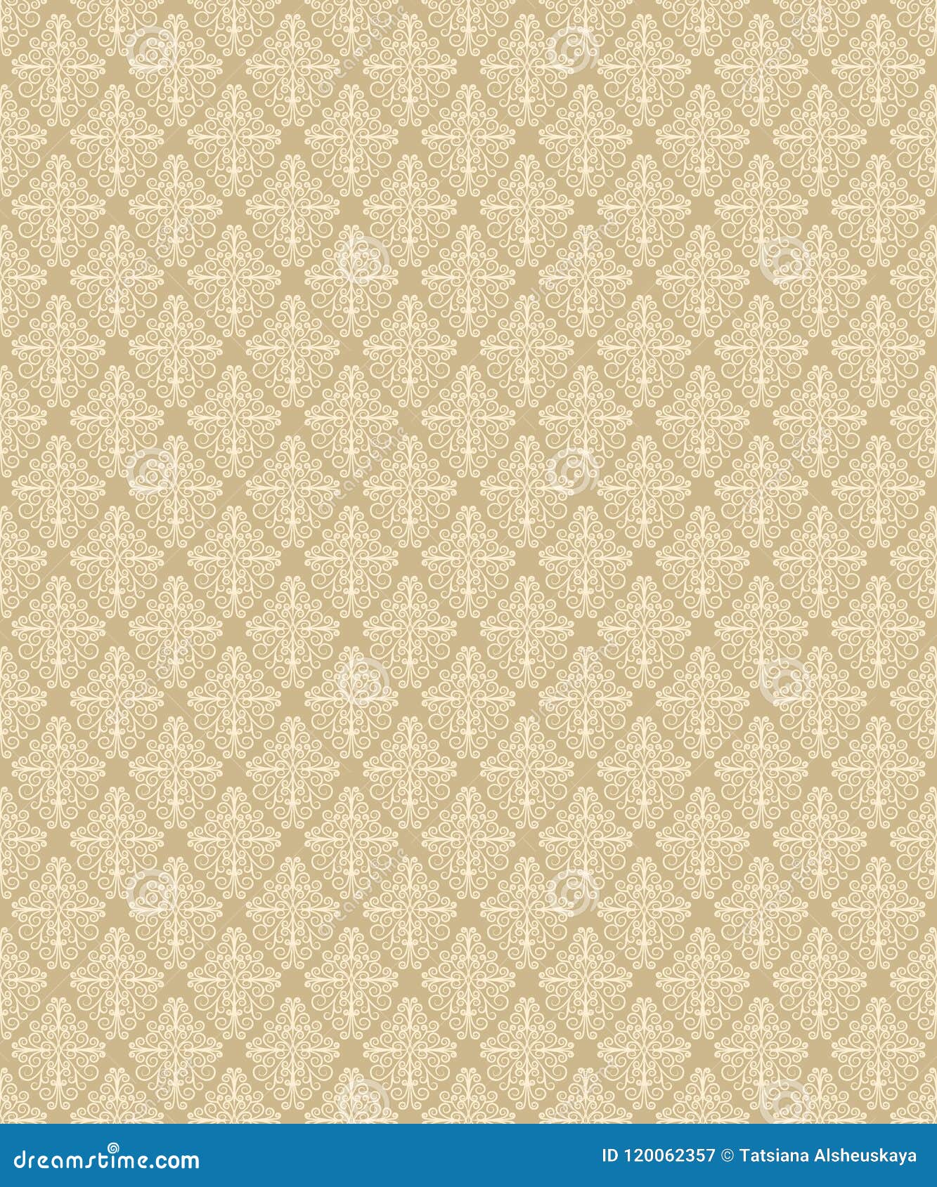 Seamless Beige Floral Pattern in Vintage Style. Abstract Floral ...