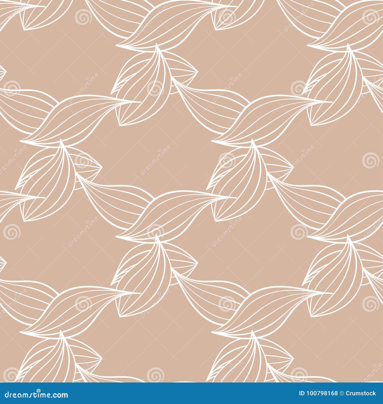 Seamless Beige Pattern with White Wallpaper Ornaments Stock Vector ...