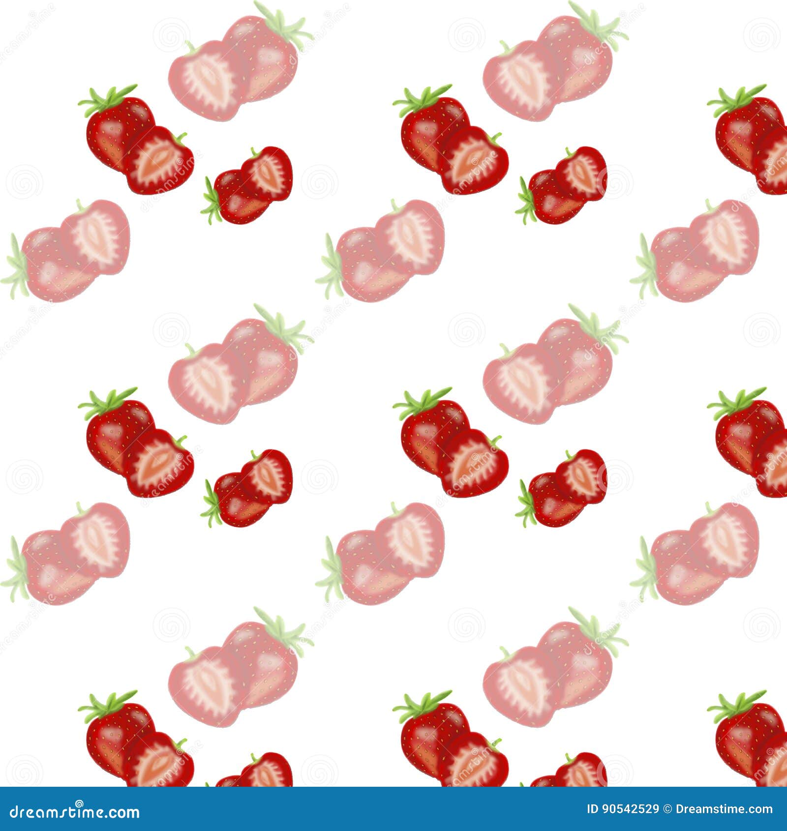 Seamless Berry Texture with Strawberries Stock Vector - Illustration of ...
