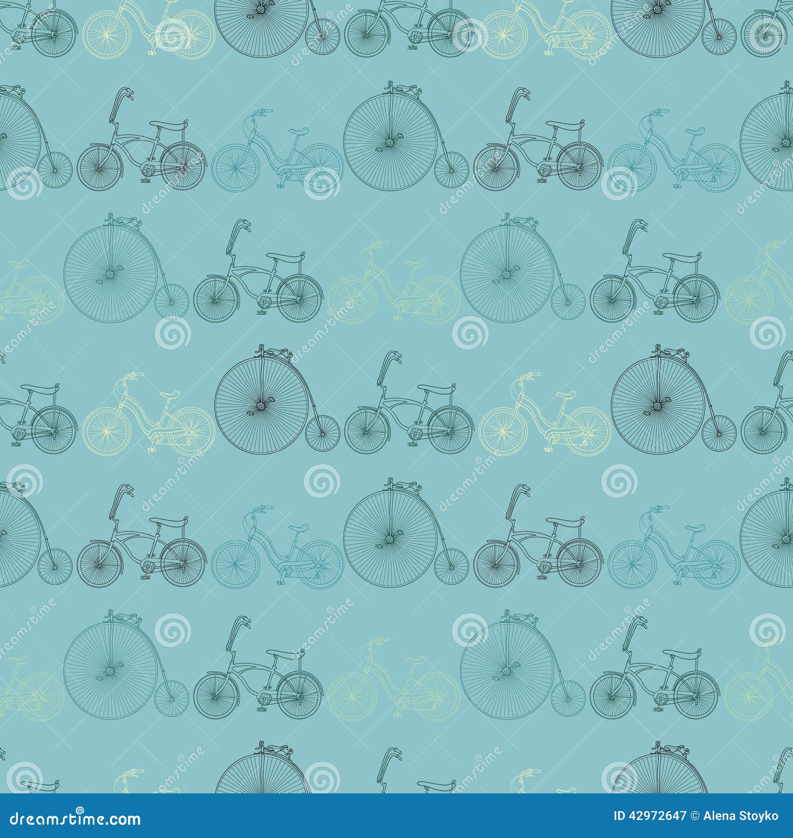Seamless Bicycle Background Stock Vector - Illustration of graphic ...