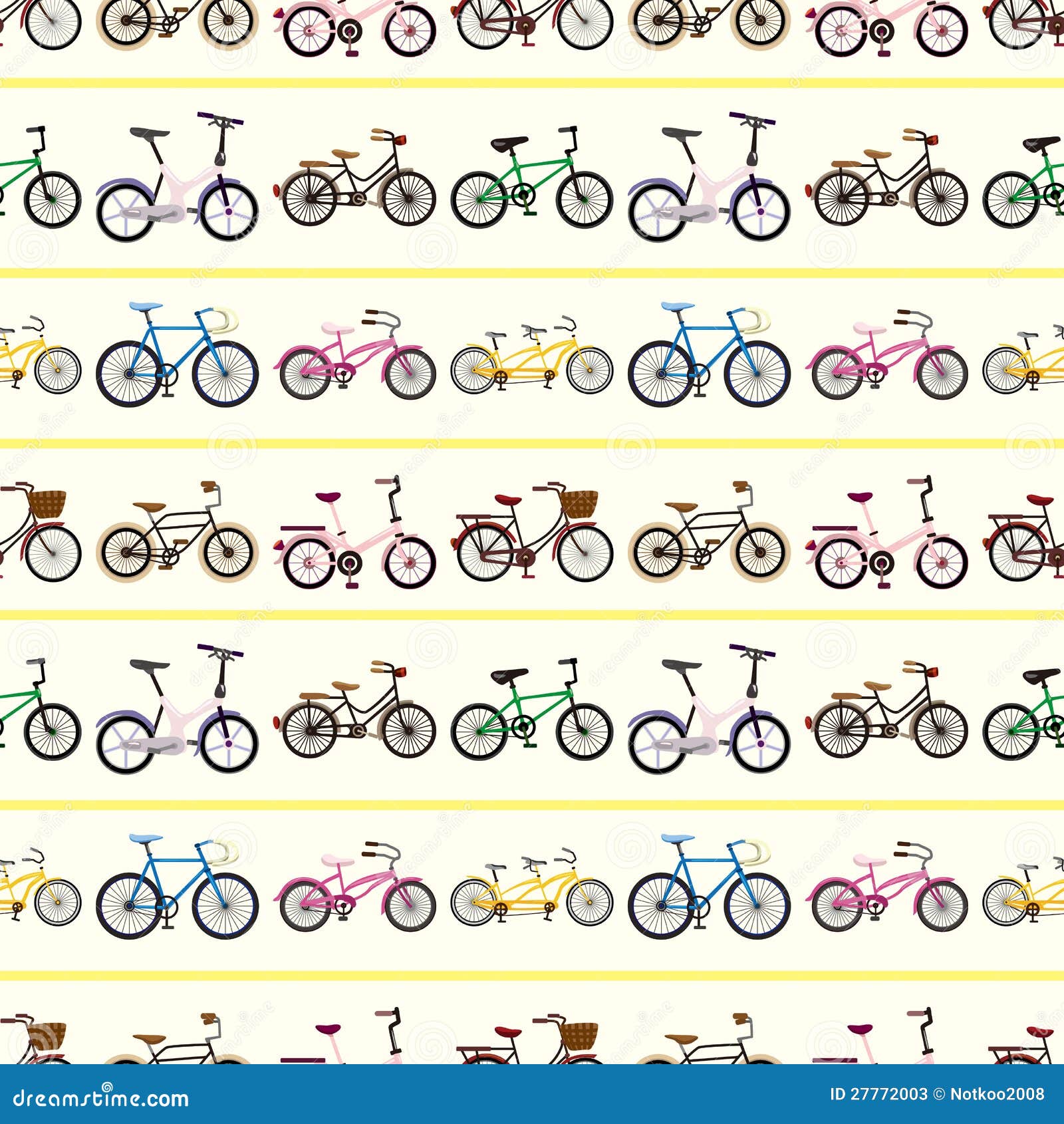 Seamless bicycle pattern stock vector. Illustration of eight - 27772003