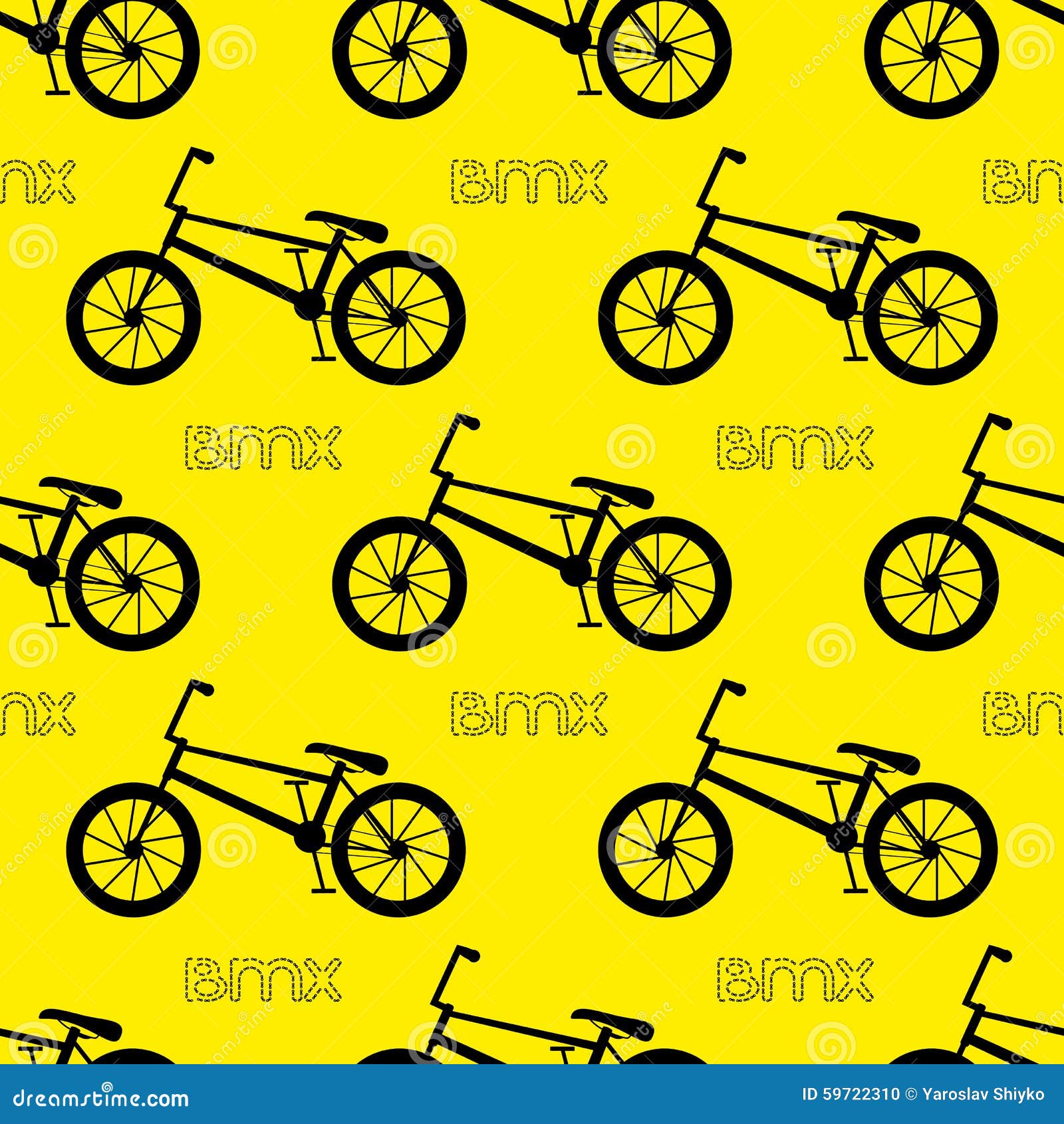 Seamless Bicycle Pattern. BMX Bike Stock Vector - Illustration of ...