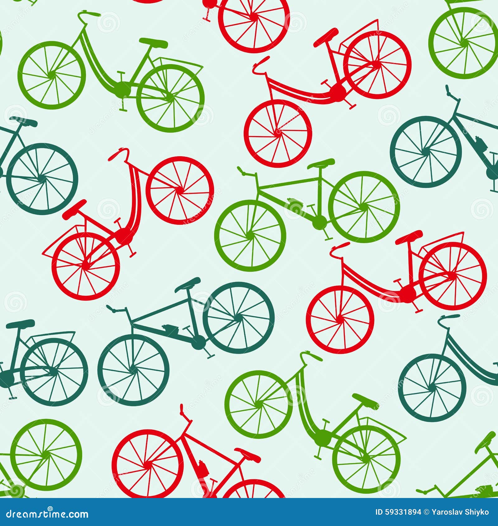 Seamless Bicycle Pattern. Vector Illustration Stock Vector ...