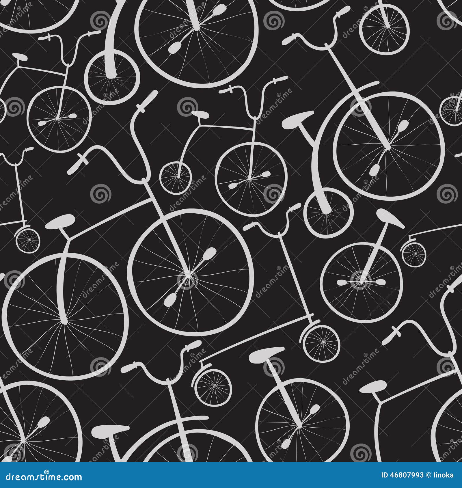 Seamless Bicycles Pattern. Bikes. Stock Vector - Illustration of bikes ...