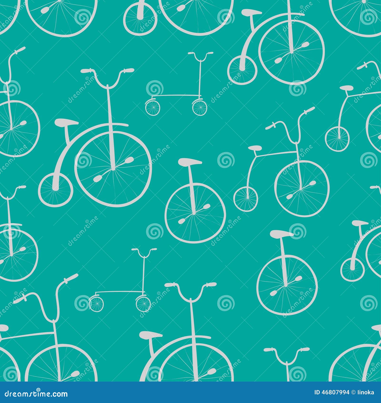 Seamless Bicycles Pattern. Bikes Stock Vector - Illustration of ...