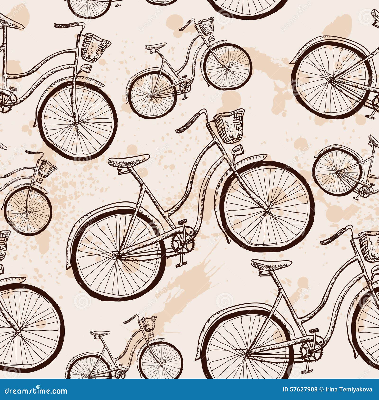 Seamless Bicycles Pattern. Stylish Sporty Print Stock Vector ...