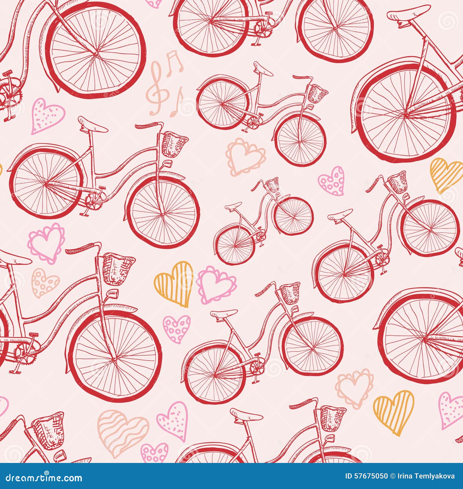 Seamless Bicycles Pattern. Stylish Sporty Print Stock Vector ...