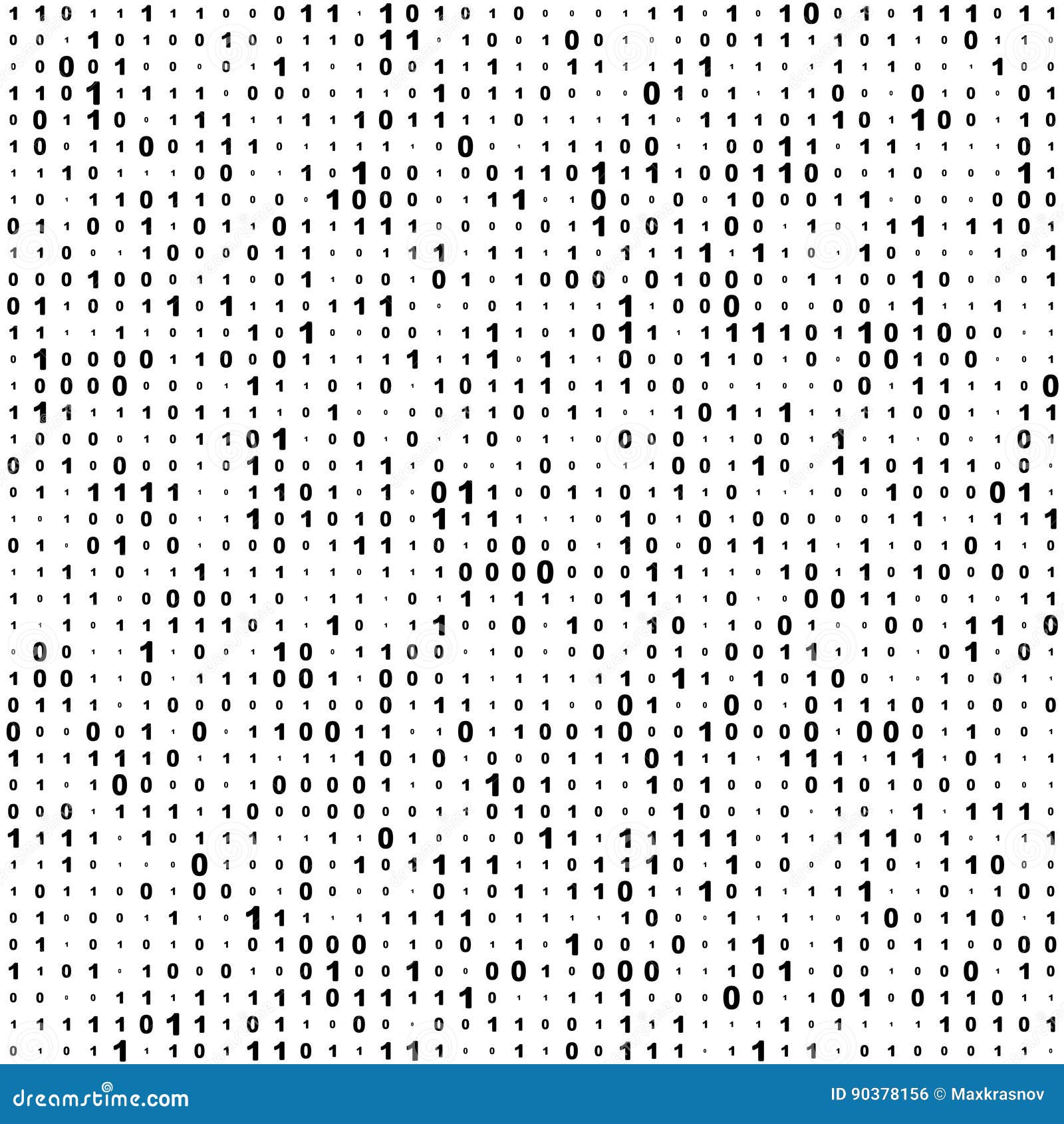 Seamless Binary Code Background Vector Numbers Texture 92660202